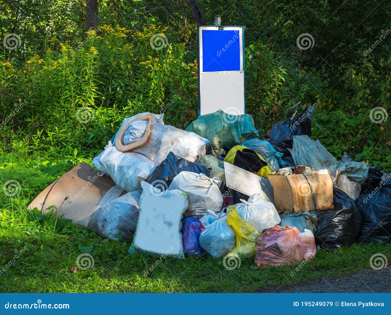 Garbage Dump in Plastic Bags, Environmental Problems, Poster Stock ...