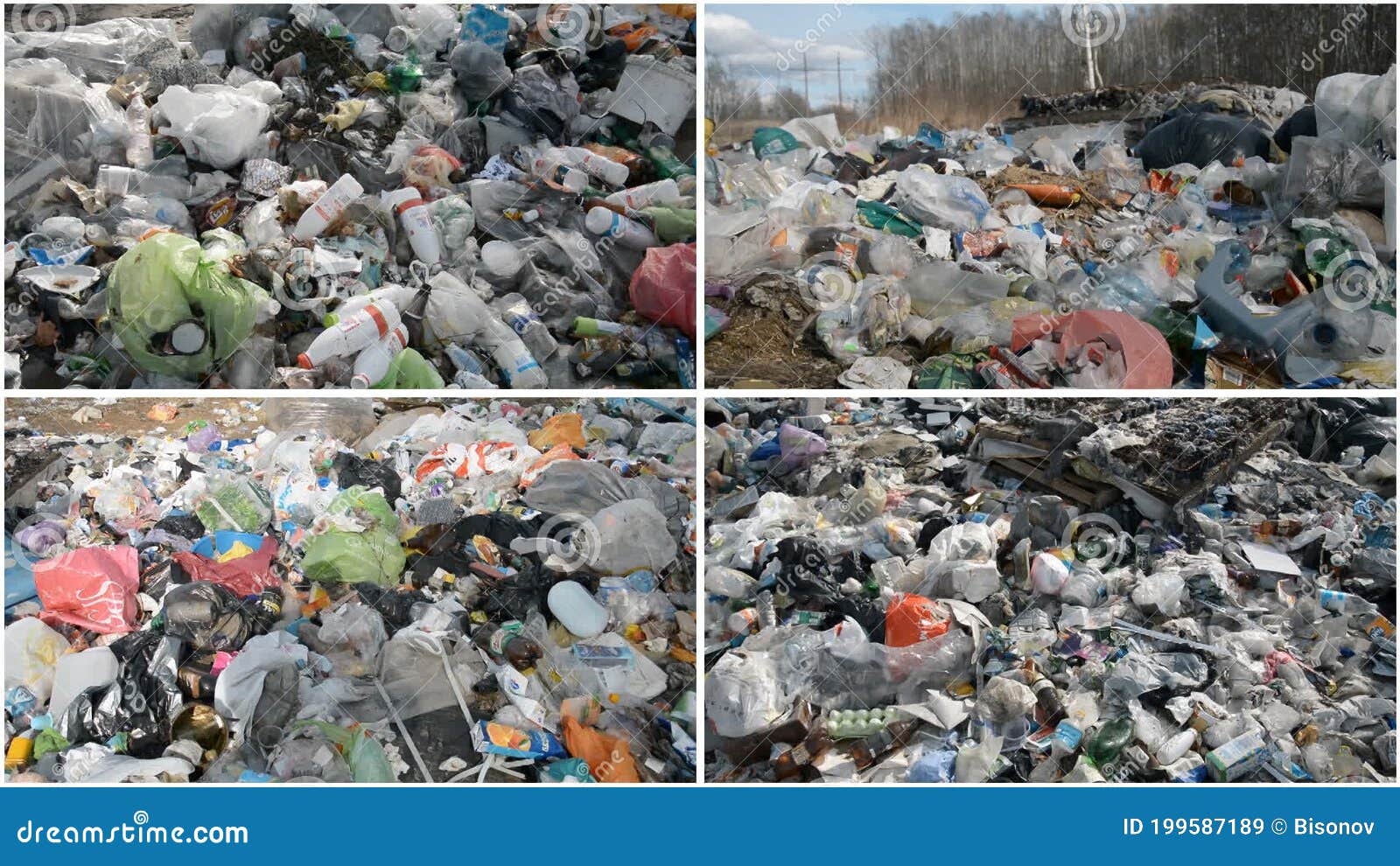 Garbage Dump of Plastic Waste in Nature Stock Video - Video of polluted ...