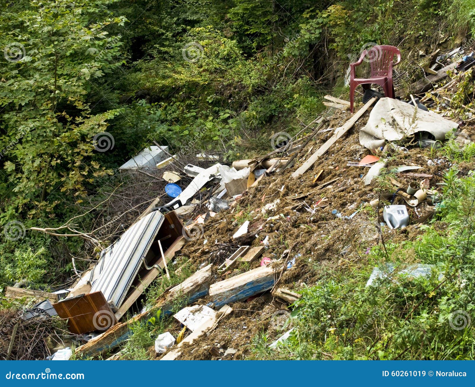 Garbage Dump - Polluted Forest Stock Image - Image of green, reuse ...