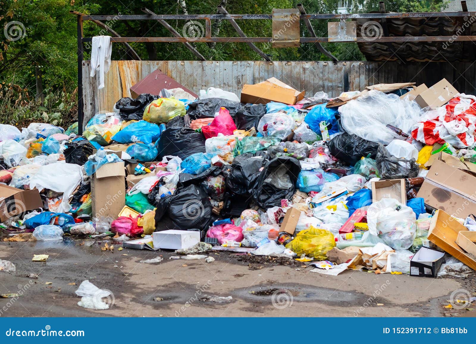 Garbage Dump in Residential Area Stock Photo - Image of iron, industry ...