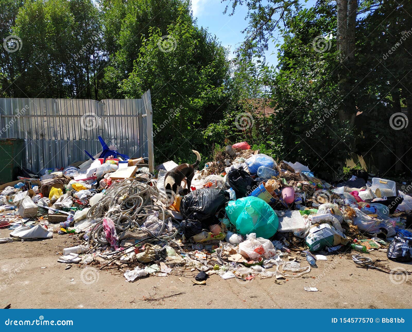 Garbage Dump in Residential Area Stock Photo - Image of environment ...