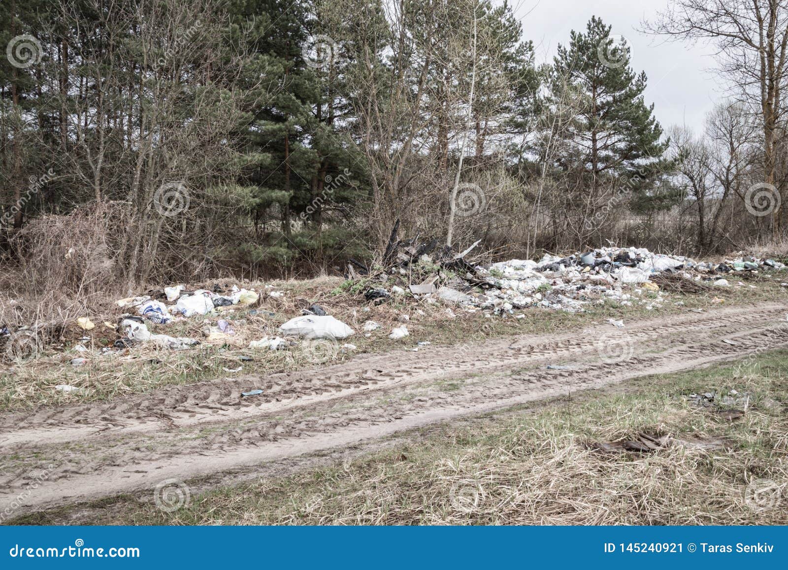 Garbage Dump on the Side of the Road Stock Image - Image of garbage ...