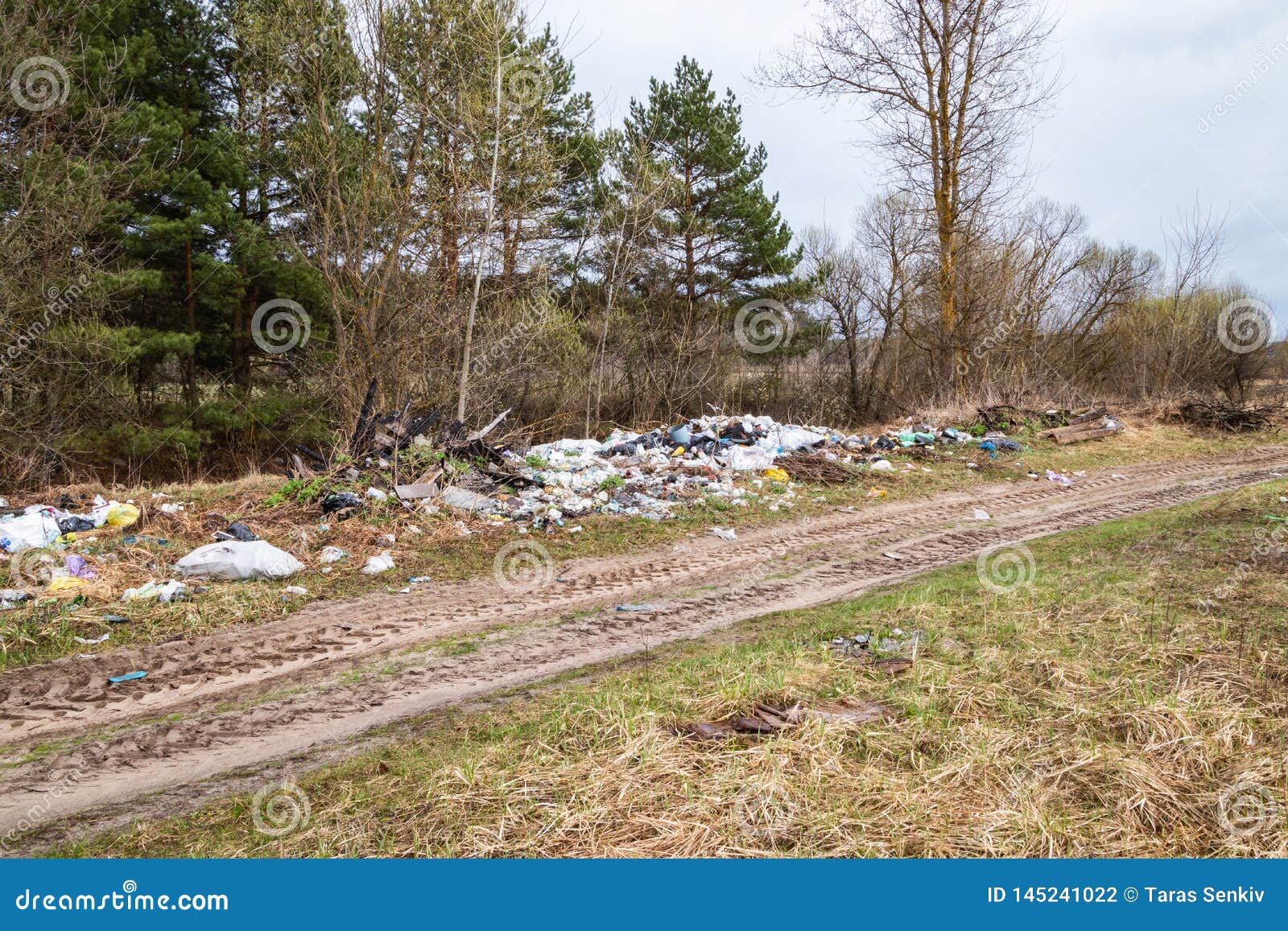 Garbage Dump on the Side of the Road Stock Photo - Image of metal ...