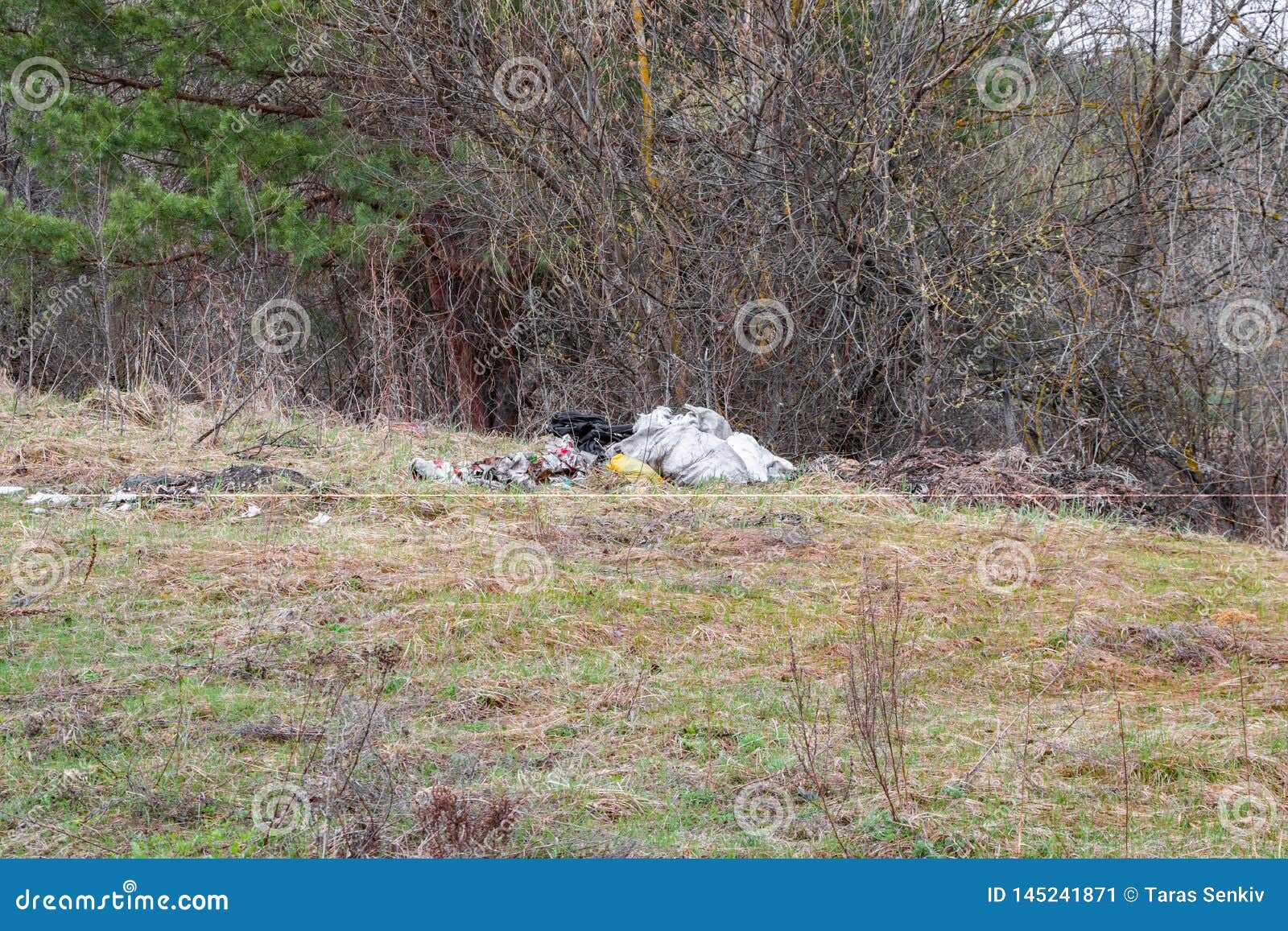 Garbage Dump on the Side of the Road Stock Image - Image of bags, legal ...