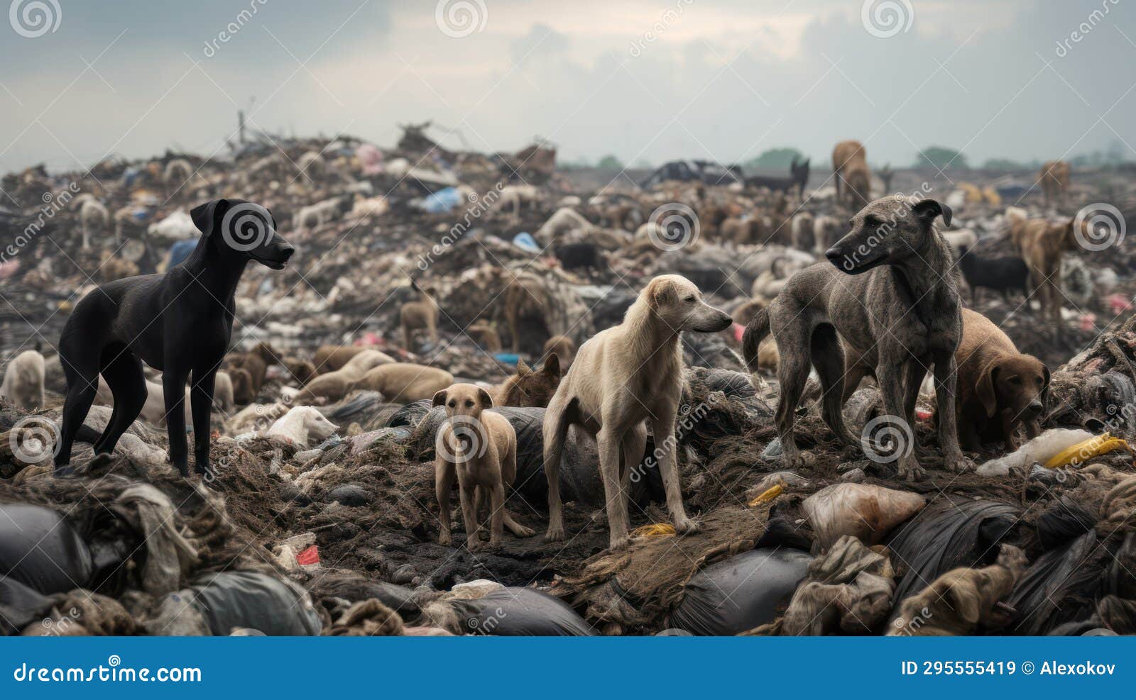 Stray Dogs And Cats Sitting In Cages And Waiting For New Owners. Happy ...
