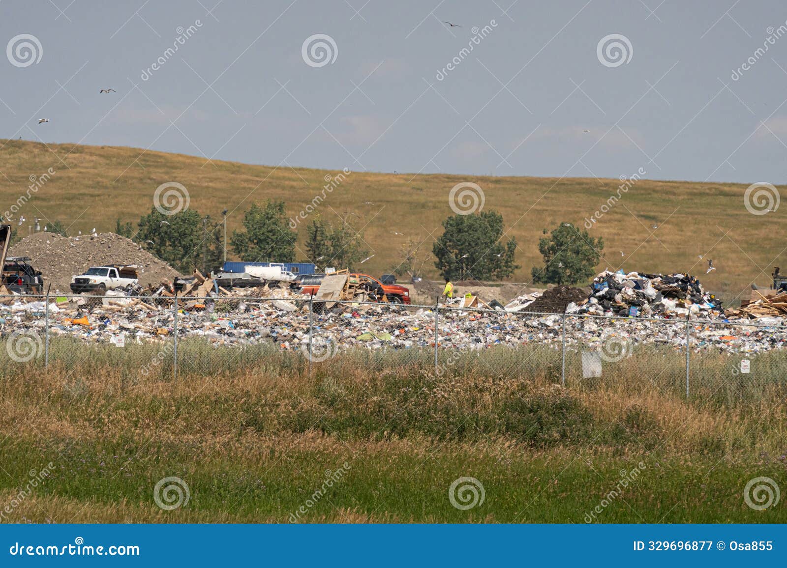 Garbage Dump To Collect City Garbage and Recycle Stock Image - Image of ...