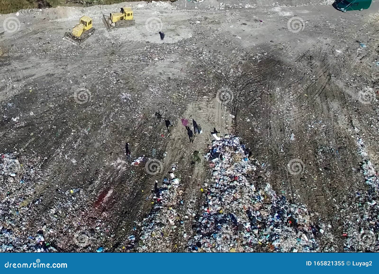 Garbage Dump, Top View of Trash. Landfill Stock Image - Image of ...