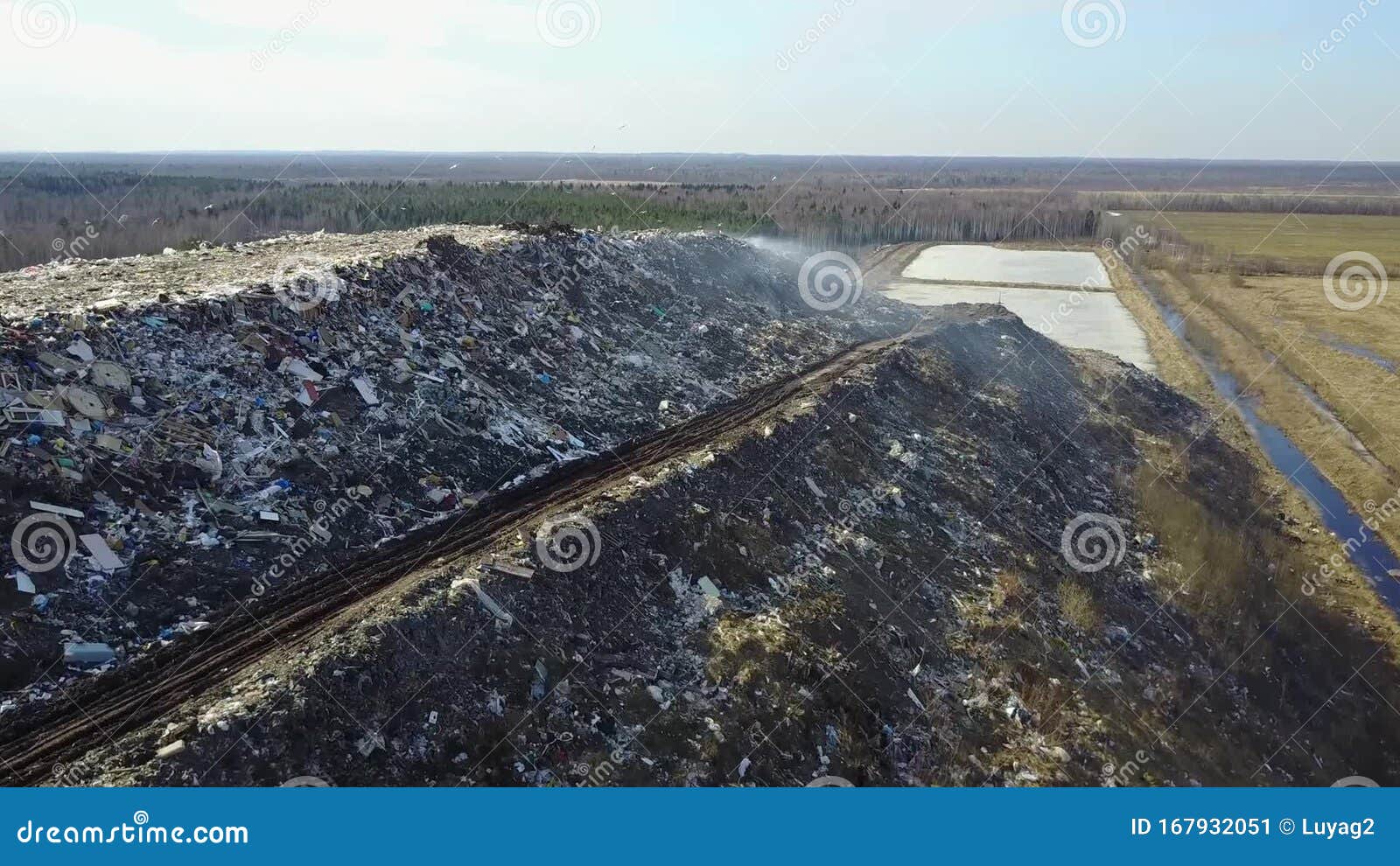 Garbage Dump, Top View of Trash. Landfill. Stock Video - Video of city ...