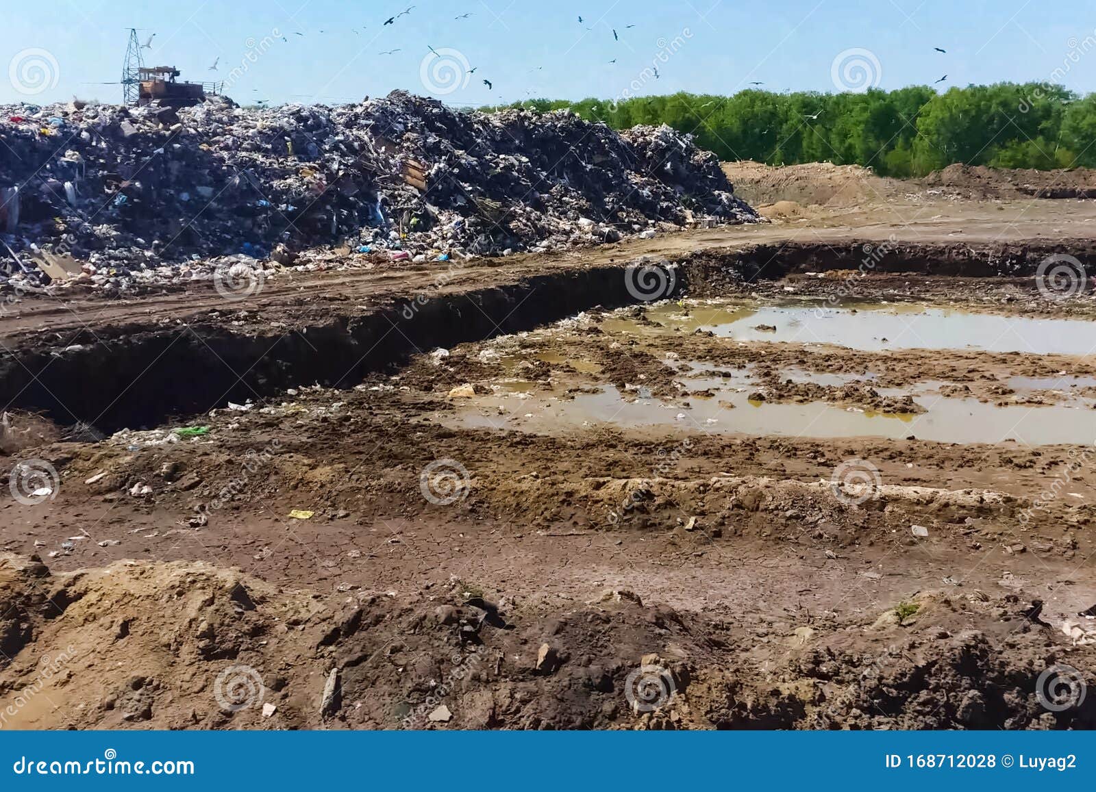Garbage Dump, Top View of Trash. Landfill Stock Photo - Image of heap ...