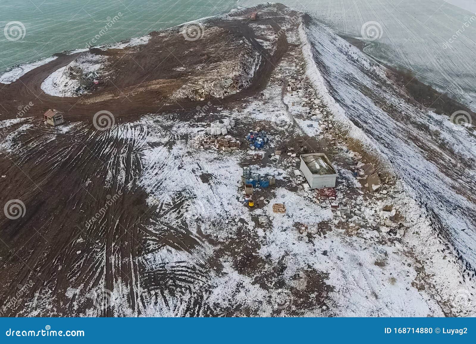 Garbage Dump, Top View of Trash. Landfill Stock Photo - Image of ...
