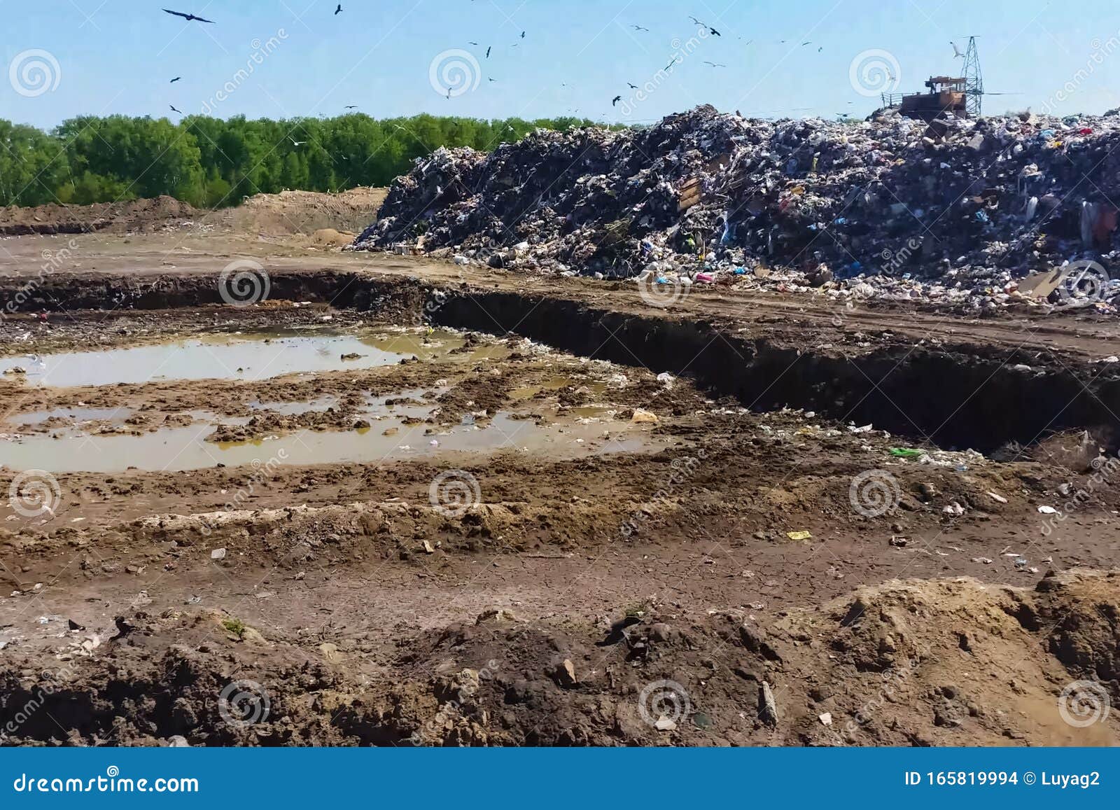 Garbage Dump, Top View of Trash. Landfill Stock Photo - Image of dump ...
