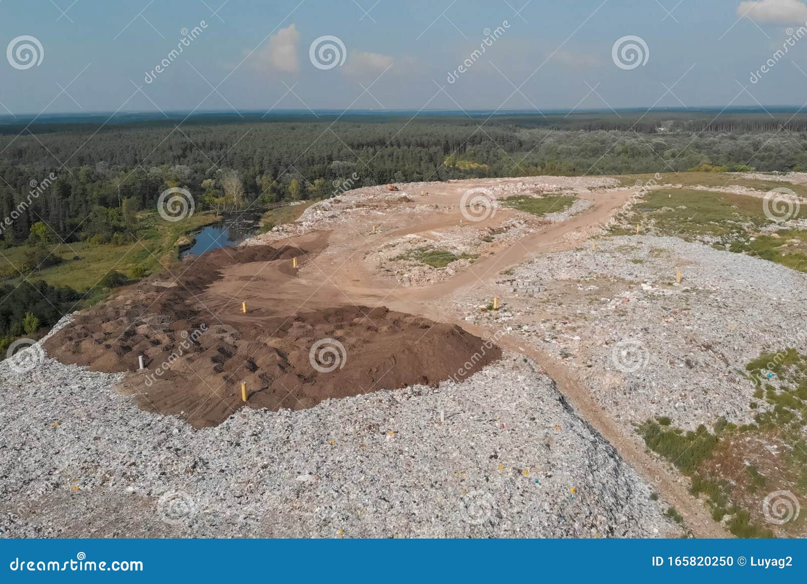 Garbage Dump, Top View of Trash. Landfill Stock Photo - Image of dump ...