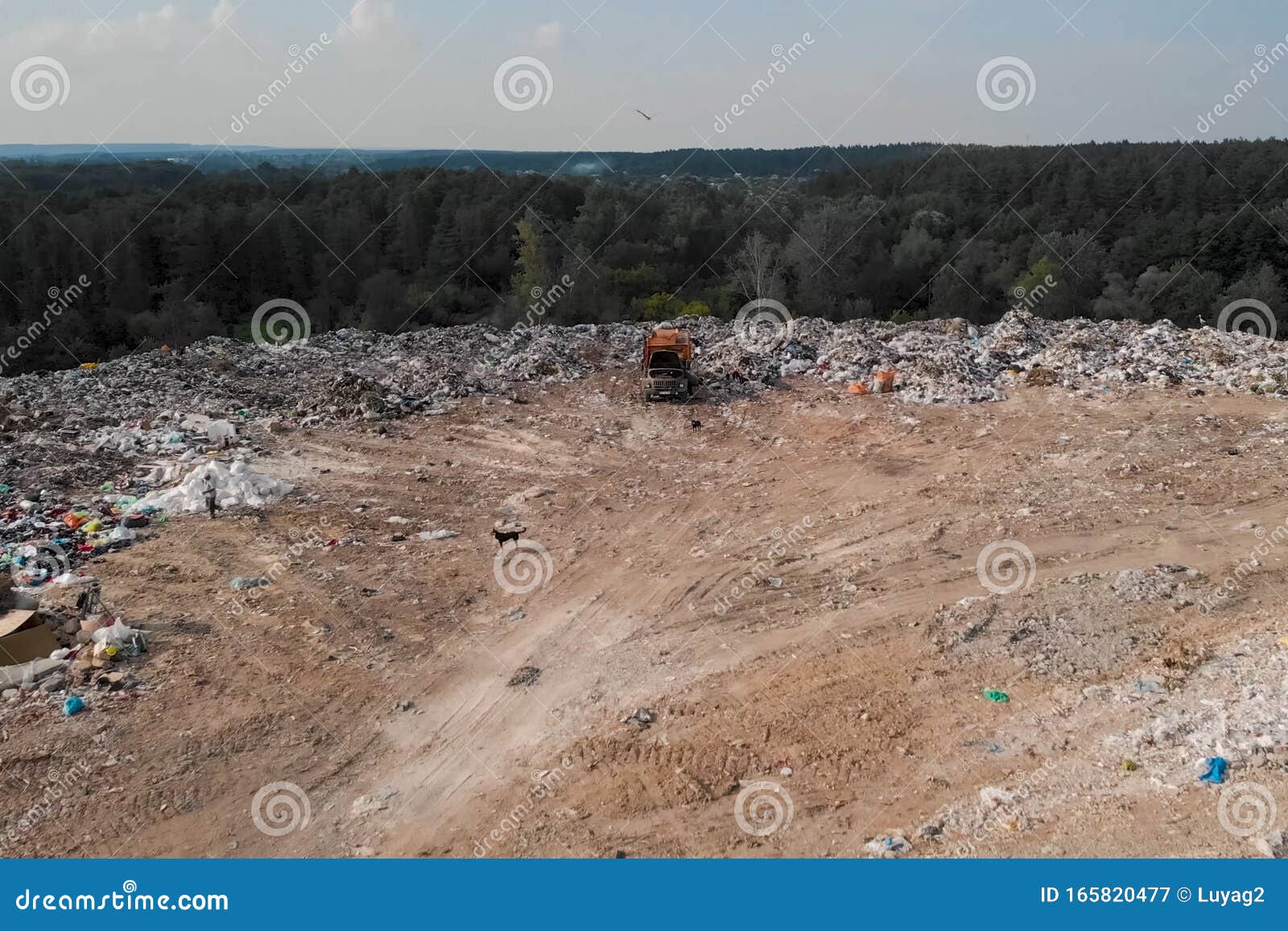 Garbage Dump, Top View of Trash. Landfill Stock Image - Image of aerial ...