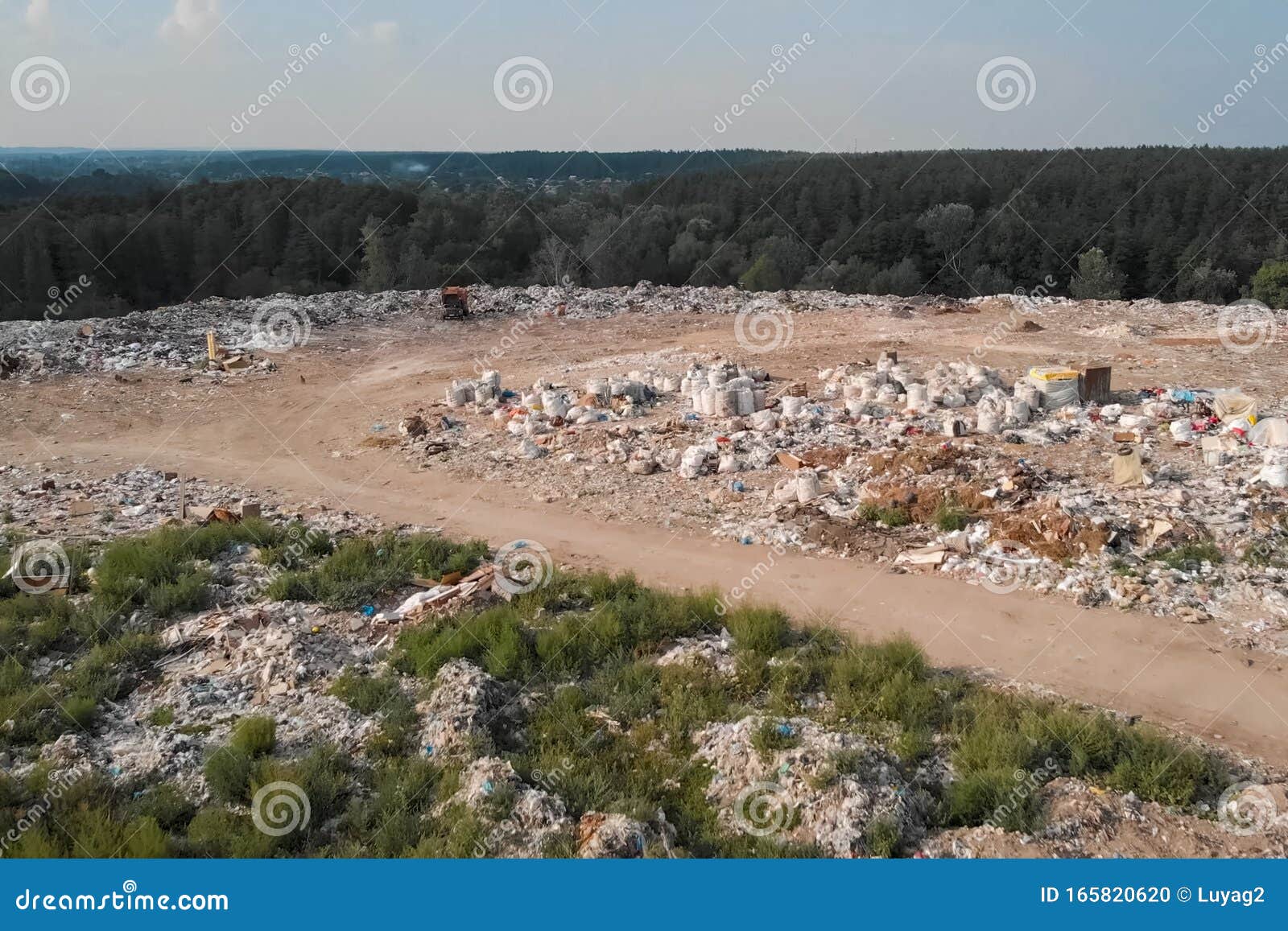 Garbage Dump, Top View of Trash. Landfill Stock Photo - Image of ground ...
