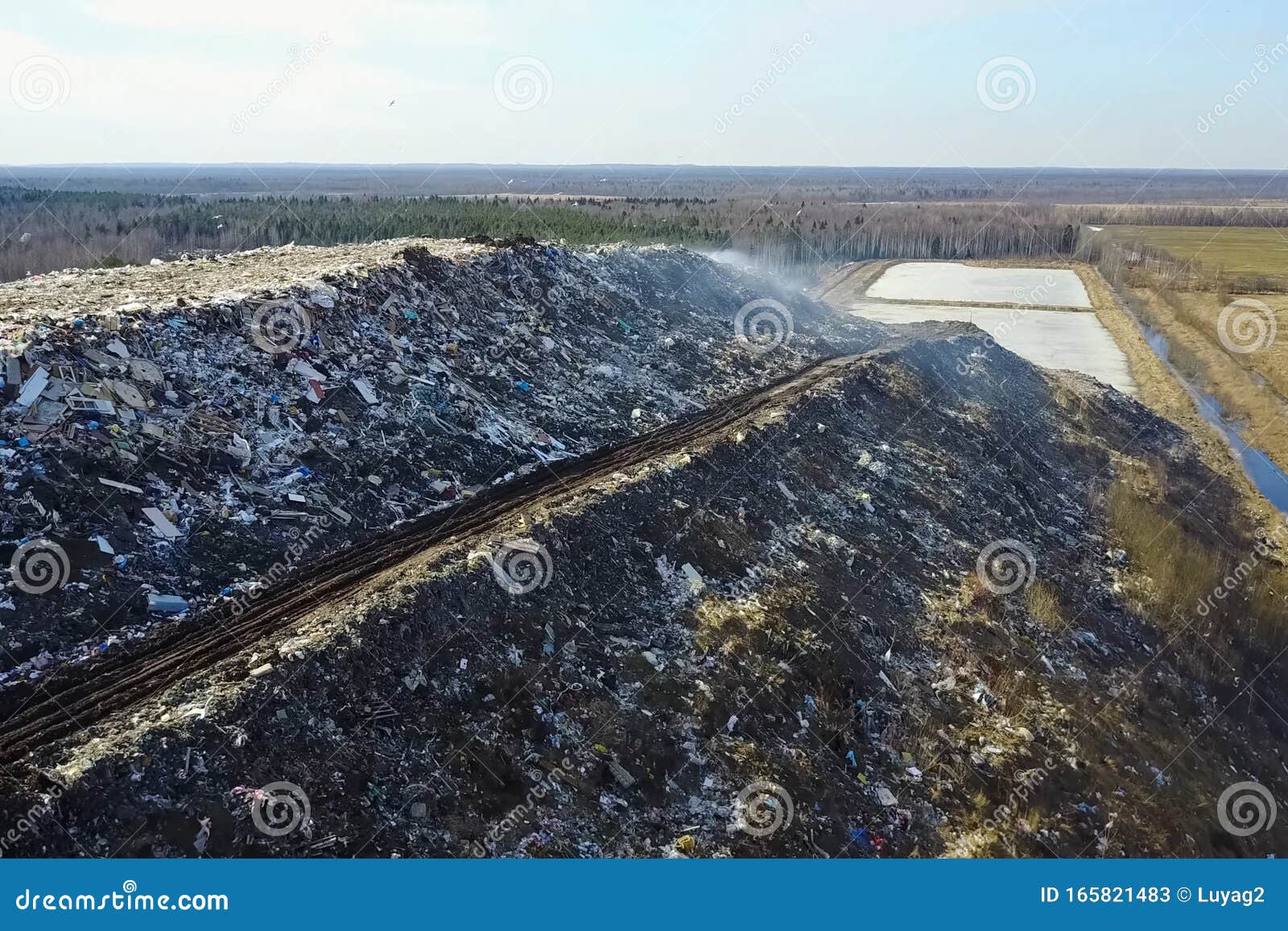 Garbage Dump, Top View of Trash. Landfill Stock Image - Image of litter ...