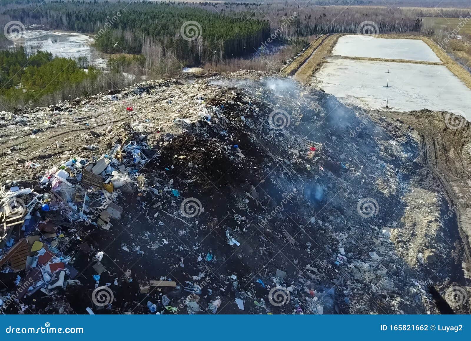 Garbage Dump, Top View of Trash. Landfill Stock Photo - Image of litter ...