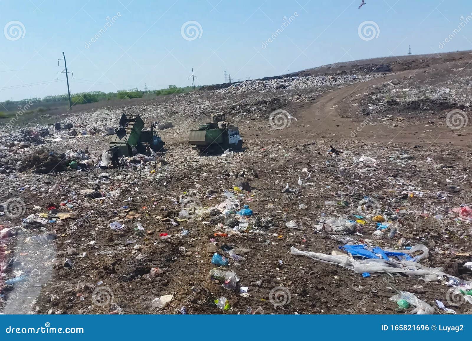 Garbage Dump, Top View of Trash. Landfill Stock Photo - Image of ...