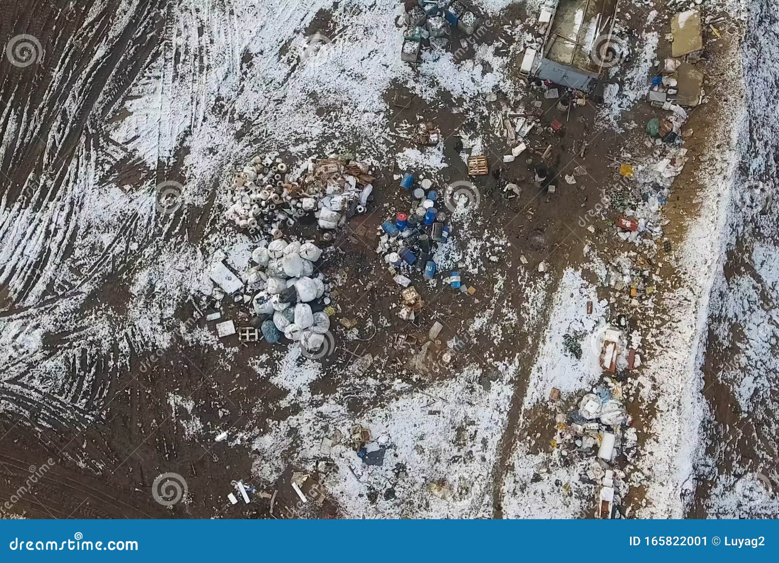 Garbage Dump, Top View of Trash. Landfill Stock Image - Image of ...