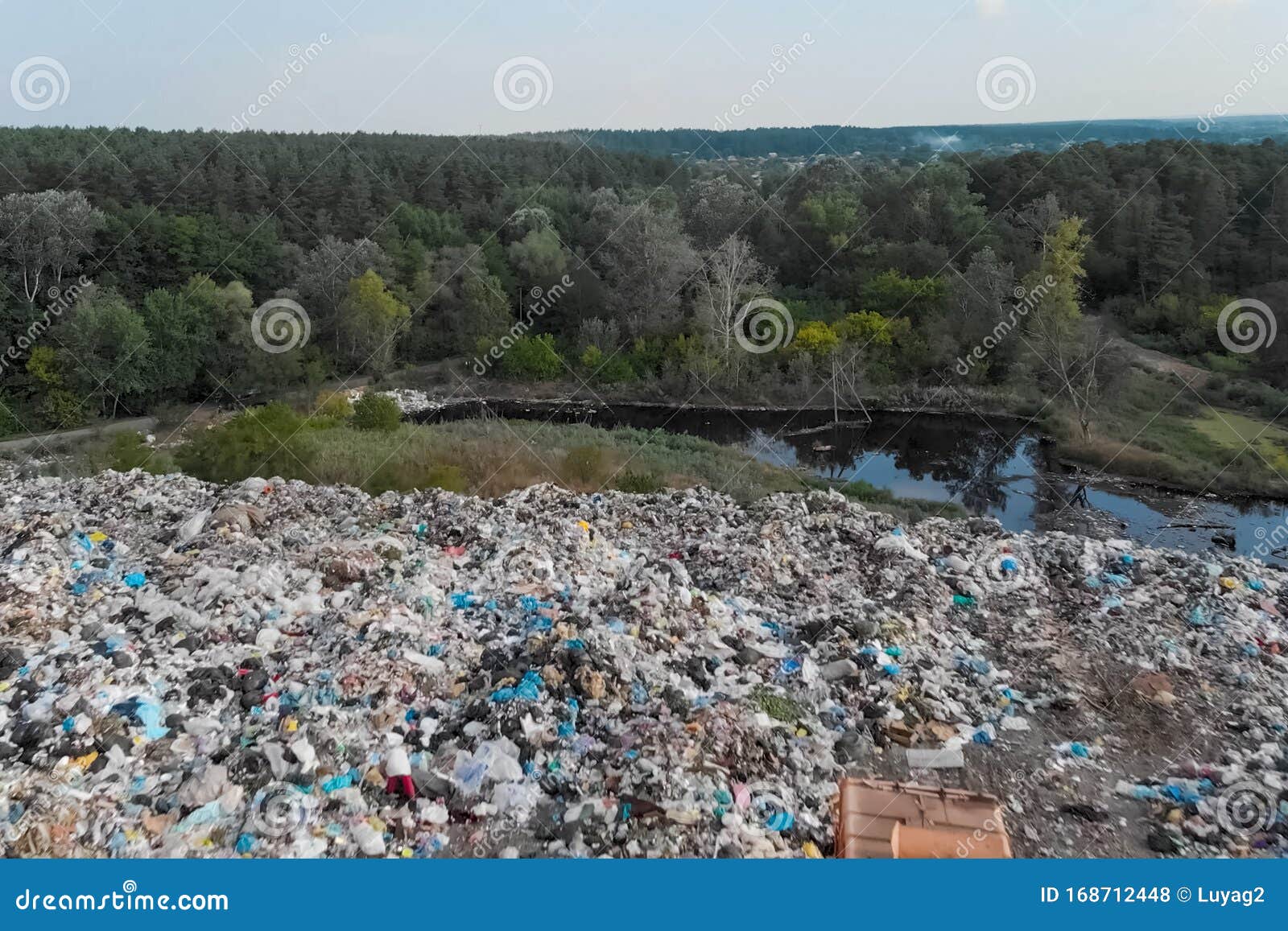 Garbage Dump, Top View of Trash. Landfill Stock Photo - Image of ...
