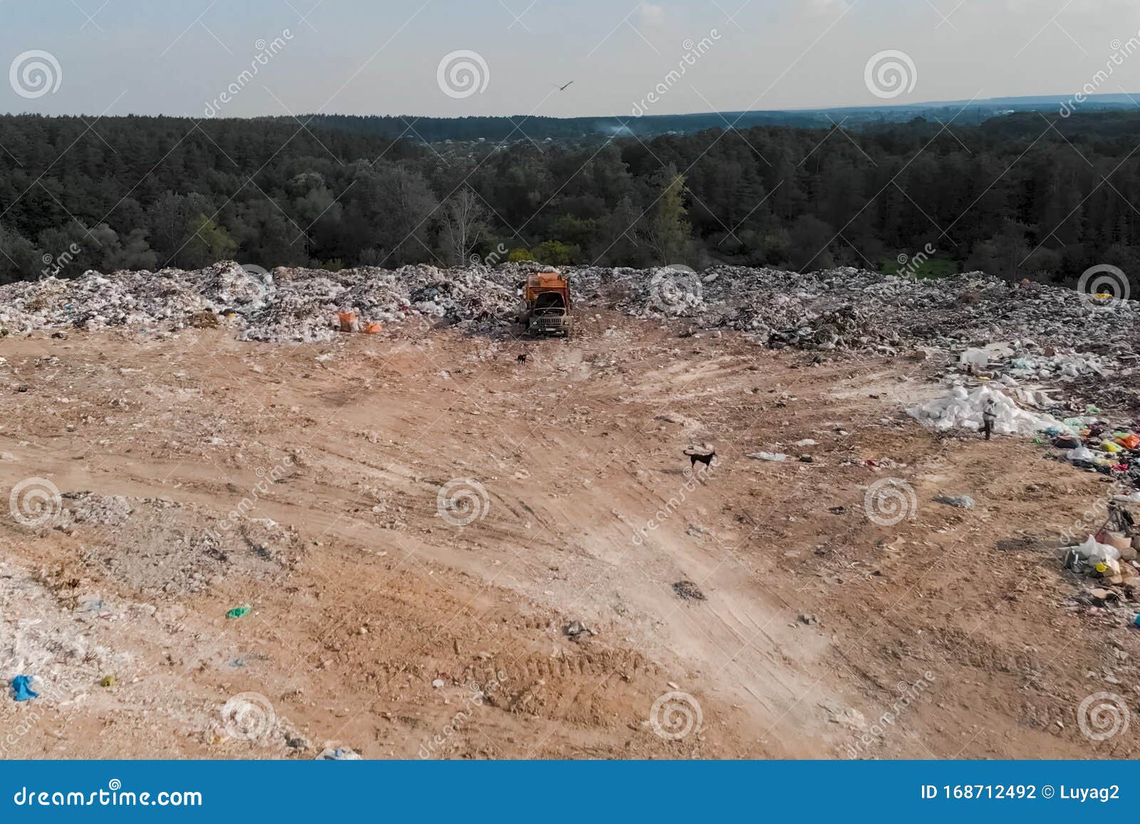 Garbage Dump, Top View of Trash. Landfill Stock Photo - Image of ...