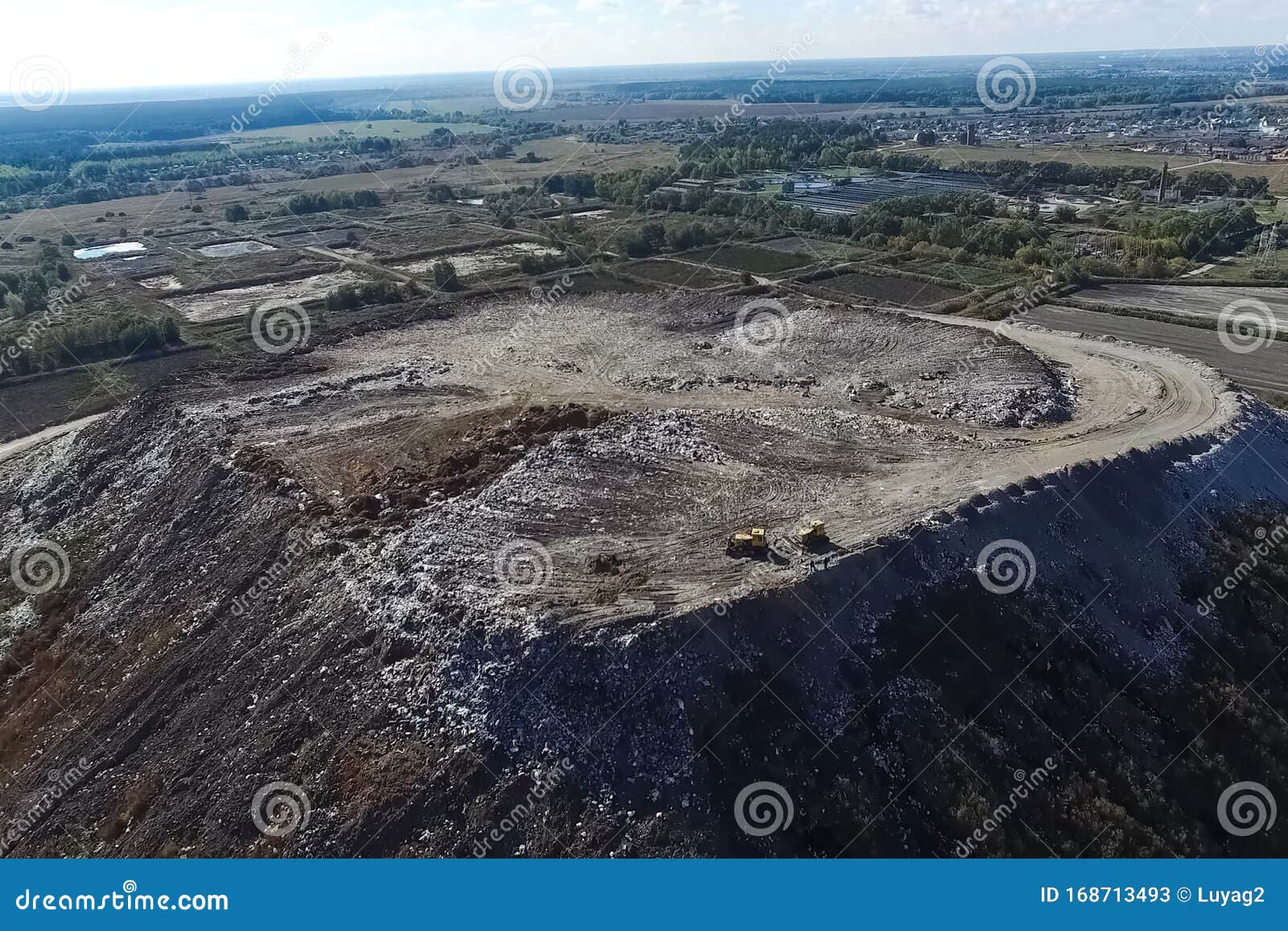 Garbage Dump, Top View of Trash. Landfill Stock Image - Image of heap ...