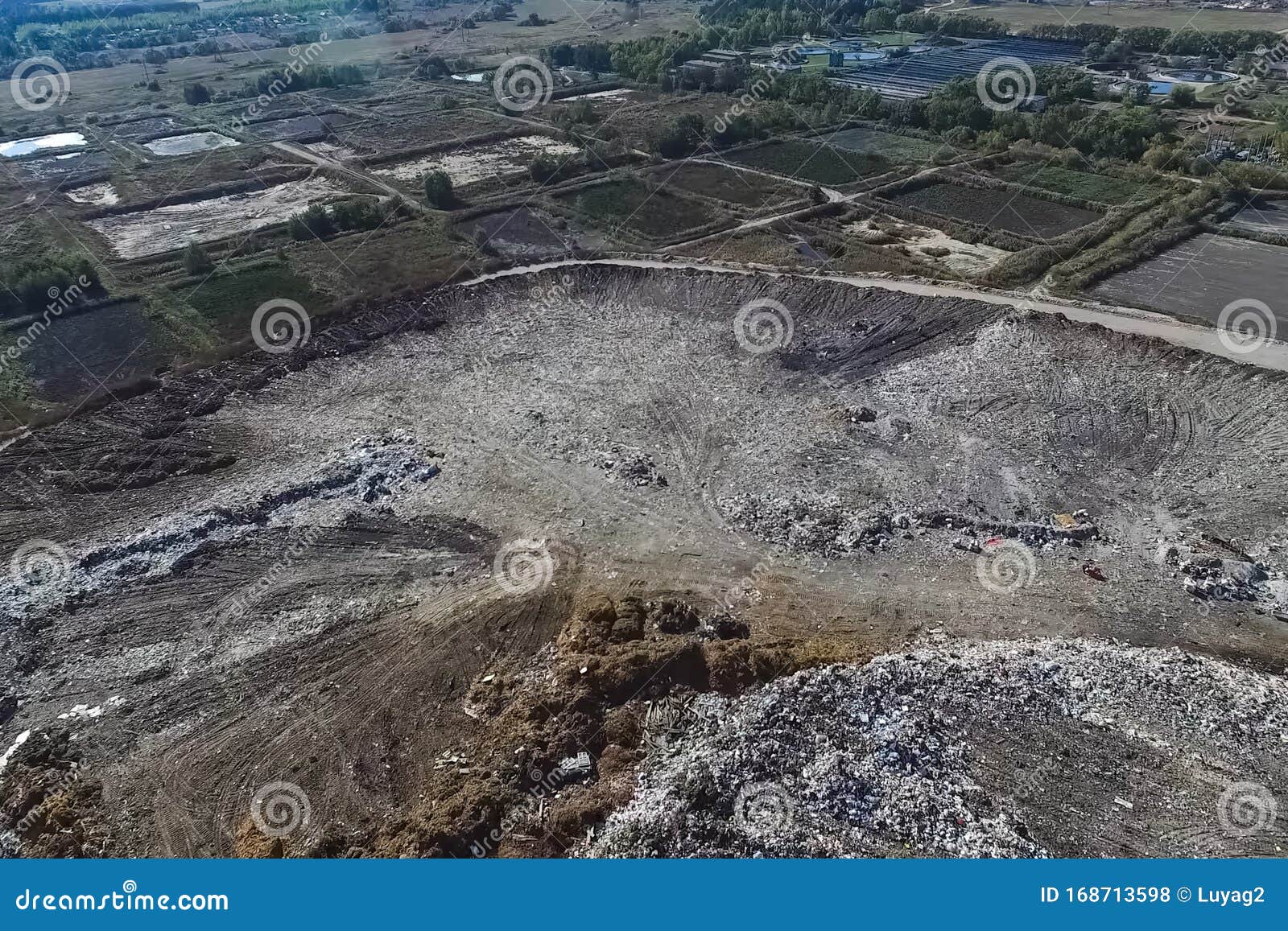 Garbage Dump, Top View of Trash. Landfill Stock Photo - Image of ...
