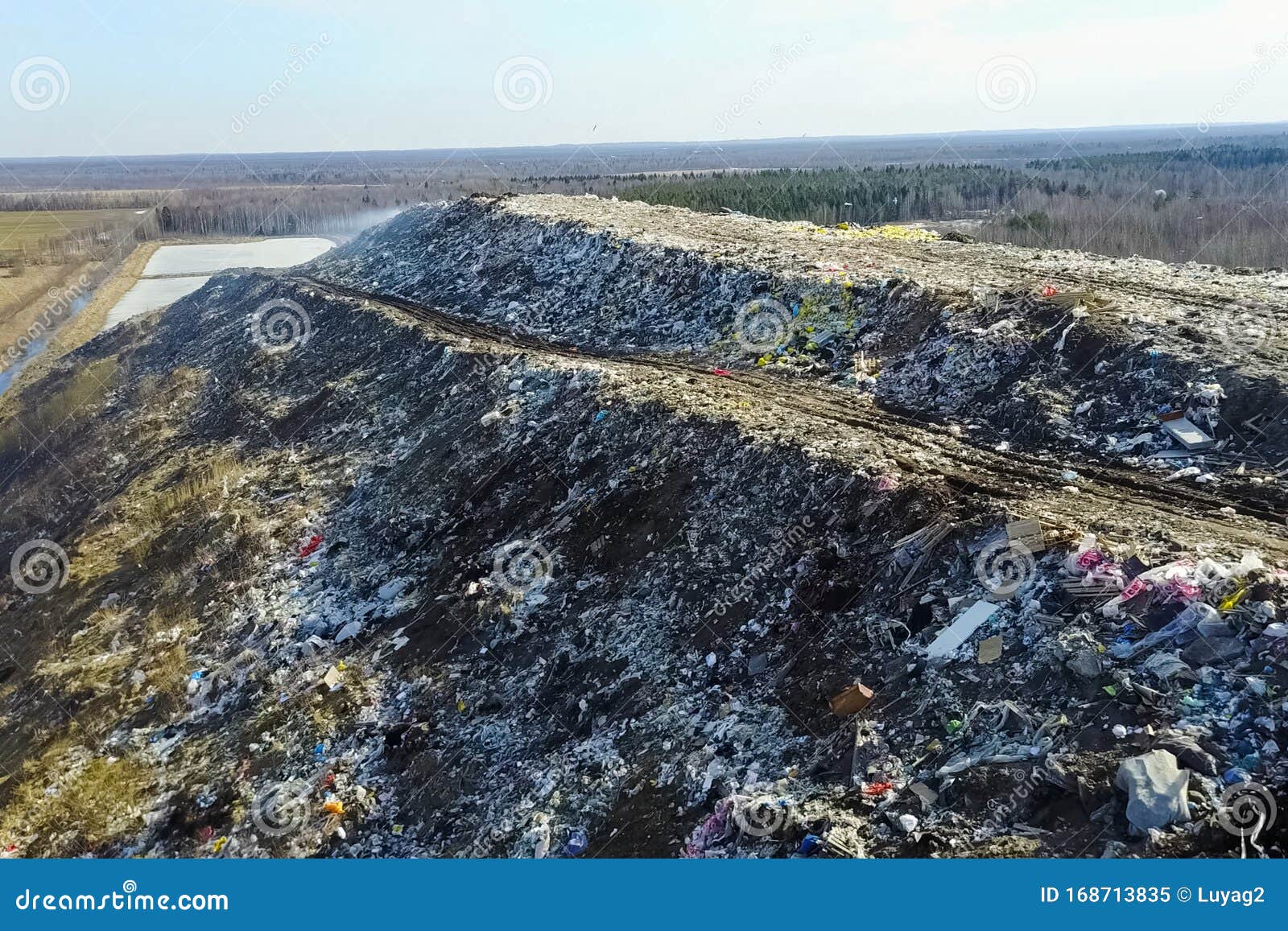 Garbage Dump, Top View of Trash. Landfill Stock Image - Image of ...