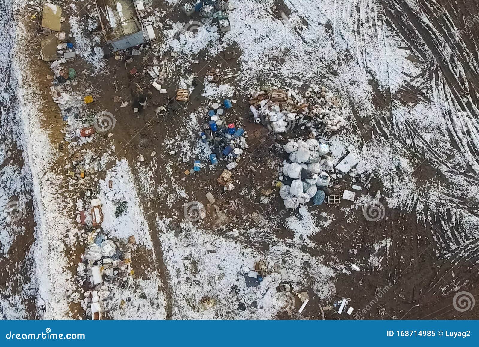 Garbage Dump, Top View of Trash. Landfill Stock Image - Image of dirt ...