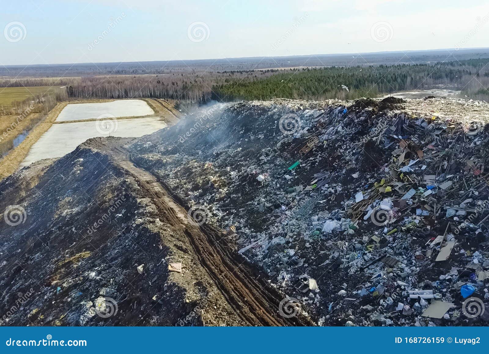 Garbage Dump, Top View of Trash. Landfill Stock Image - Image of ...