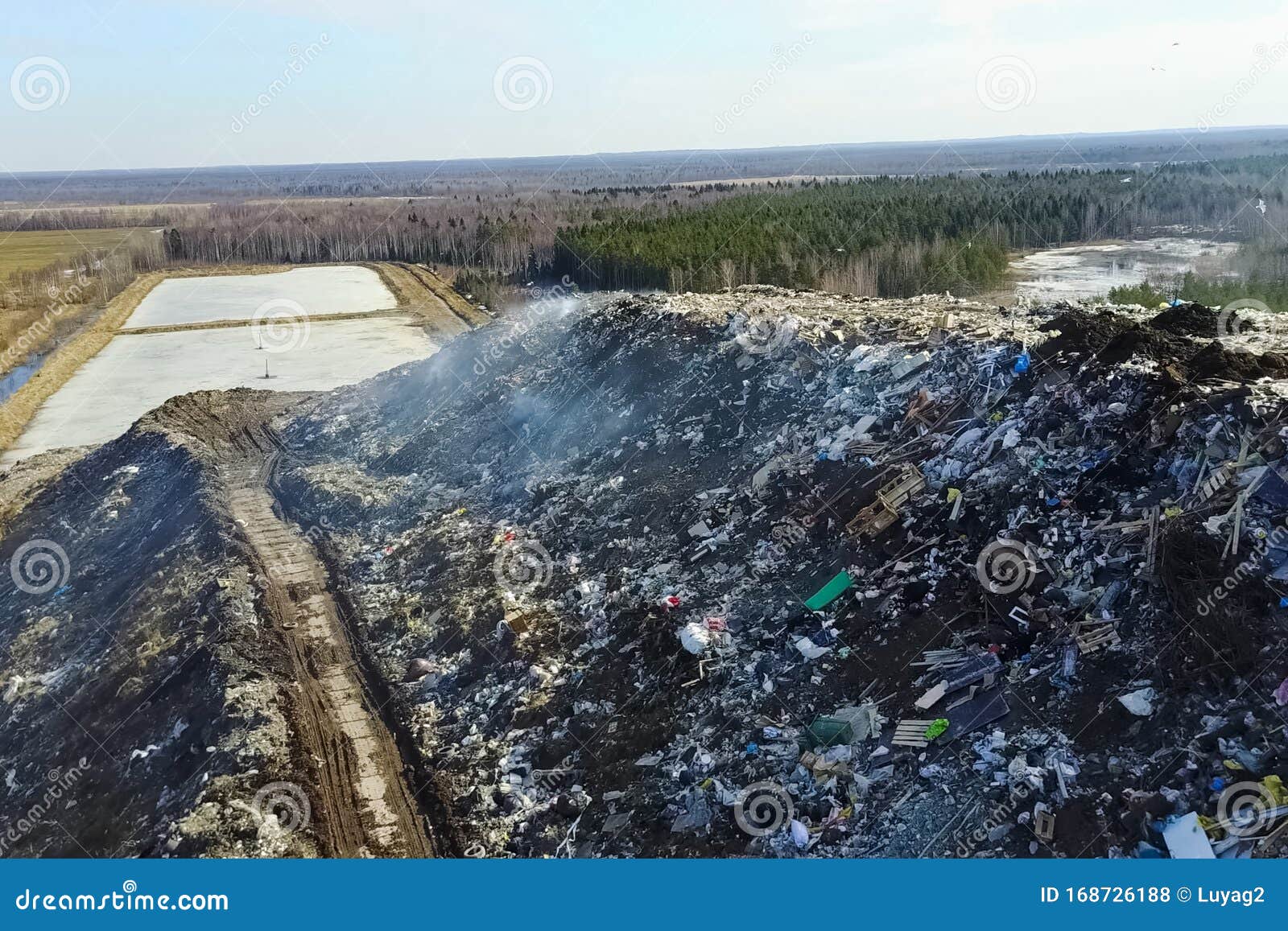 Garbage Dump, Top View of Trash. Landfill Stock Photo - Image of ...