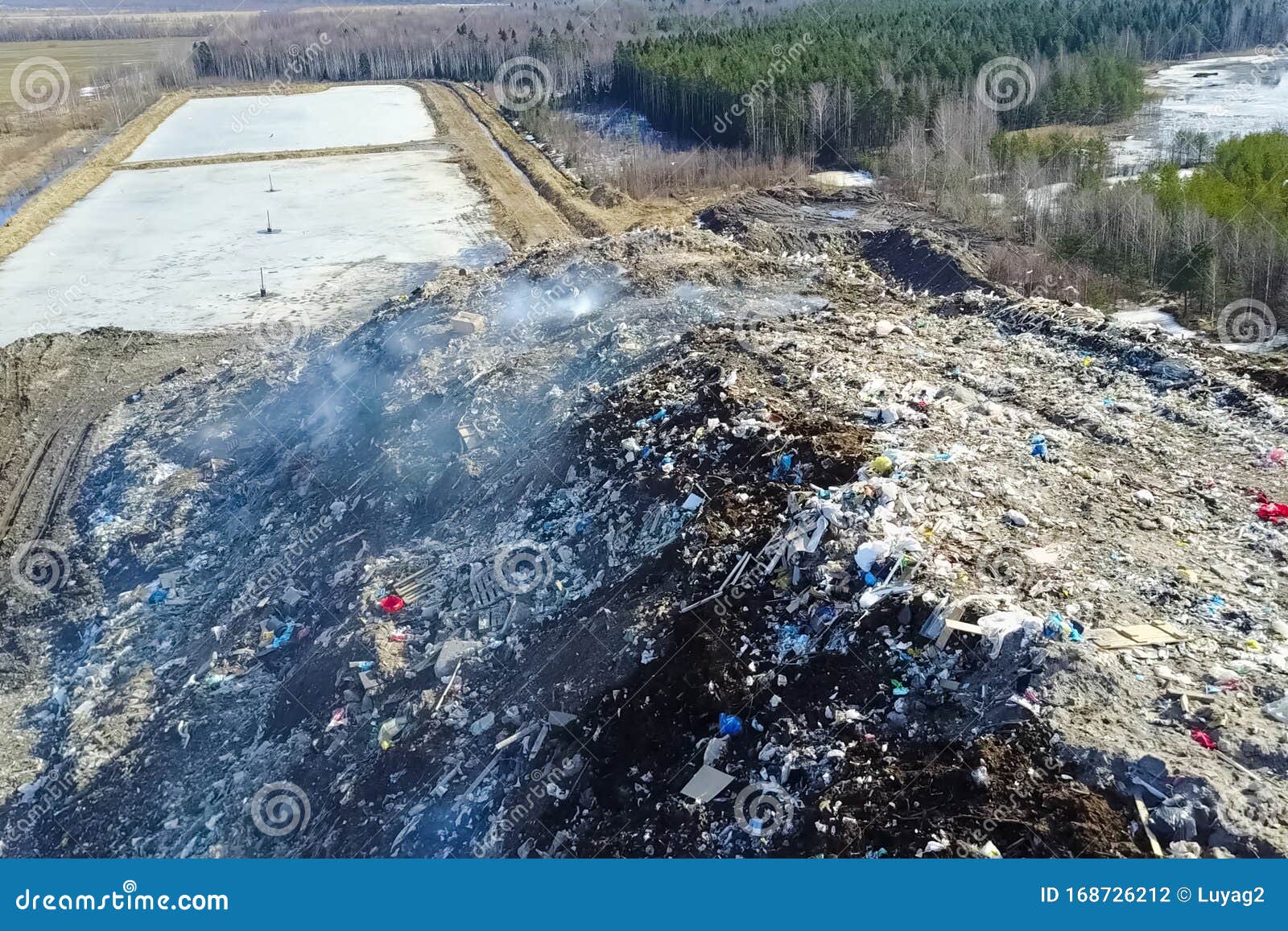 Garbage Dump, Top View of Trash. Landfill Stock Photo - Image of cluj ...