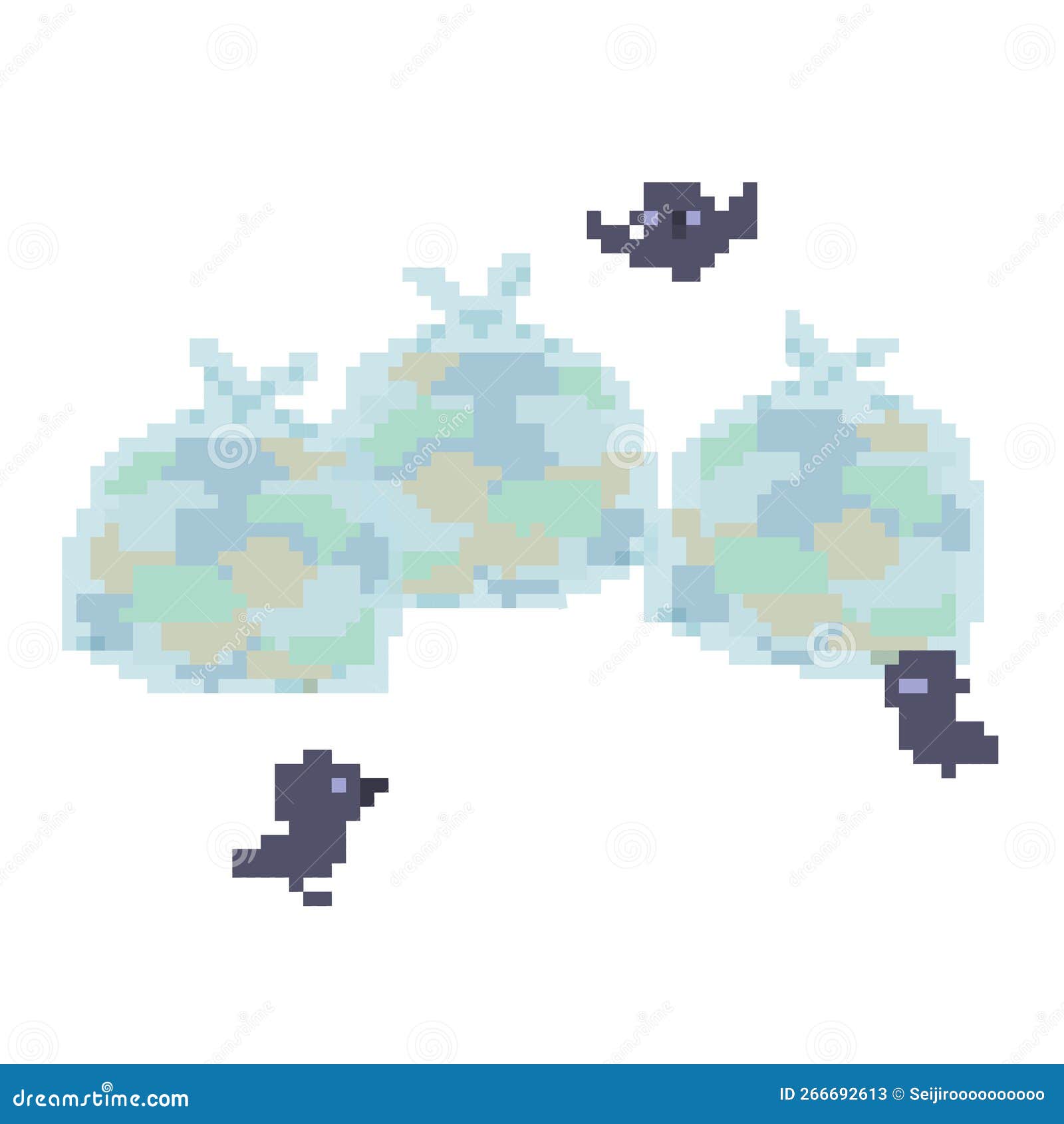 Garbage dump stock vector. Illustration of pixel, crow - 266692613