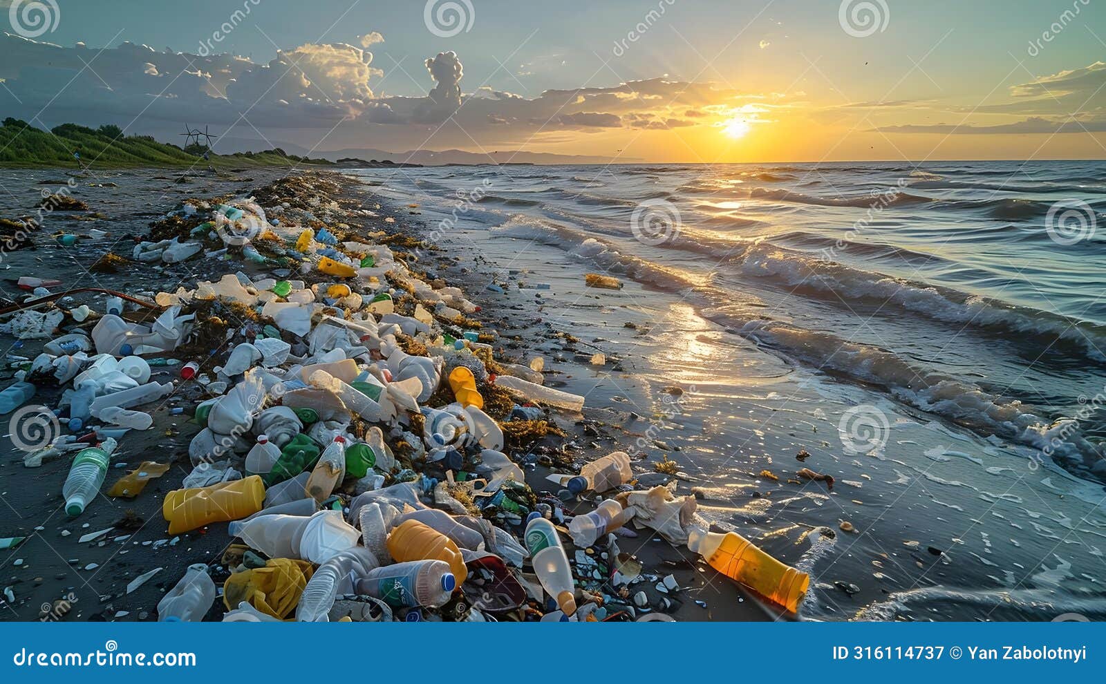 Garbage Dumped on Seashore Causing Environmental Pollution and ...