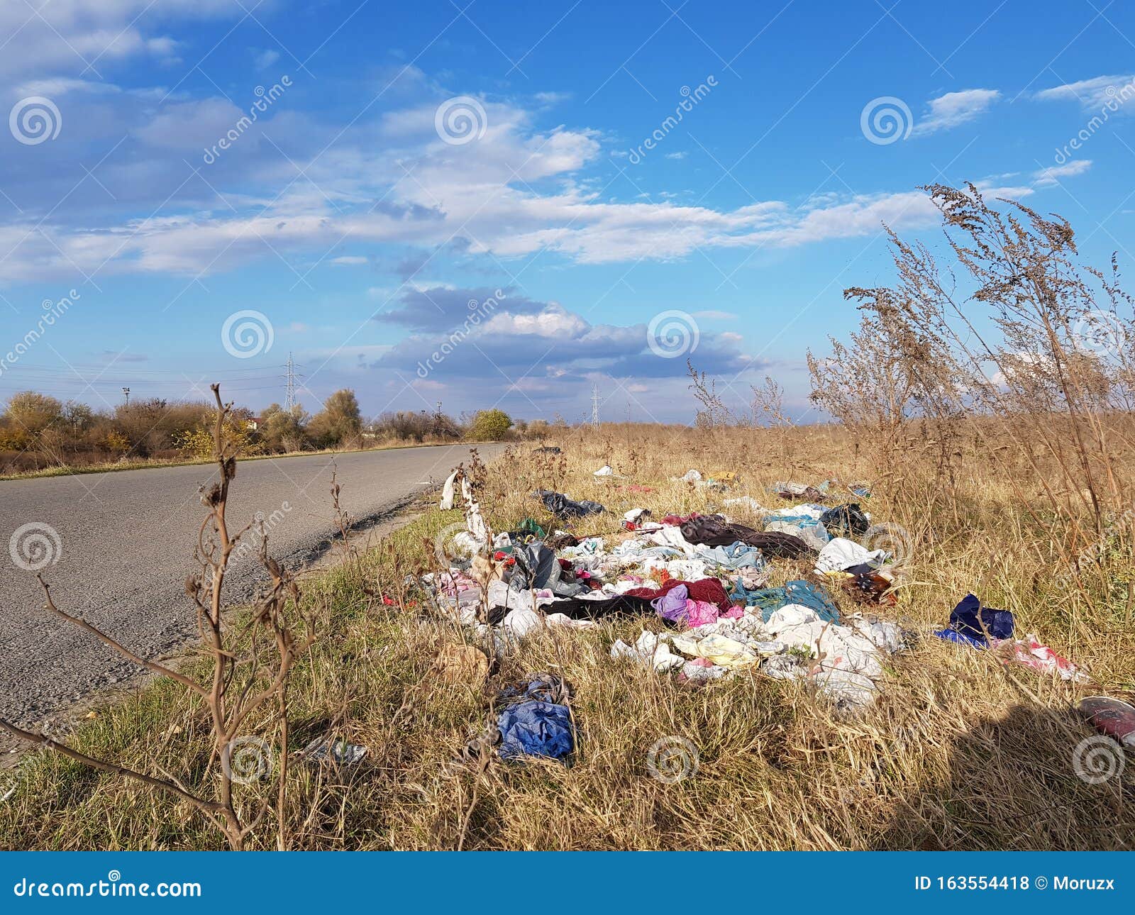 Garbage Dumped on the Side of the Road Stock Photo - Image of throw ...
