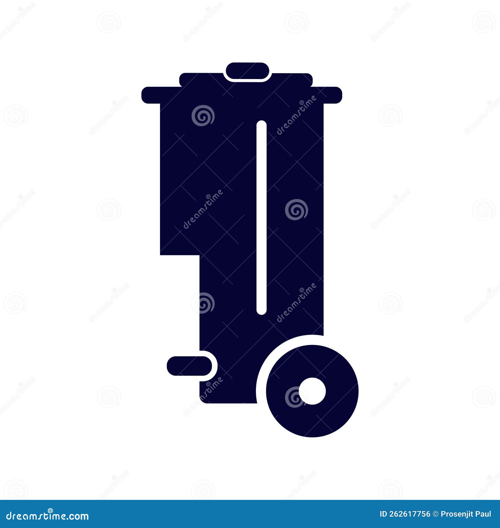 Garbage dustbin icon stock vector. Illustration of container - 262617756
