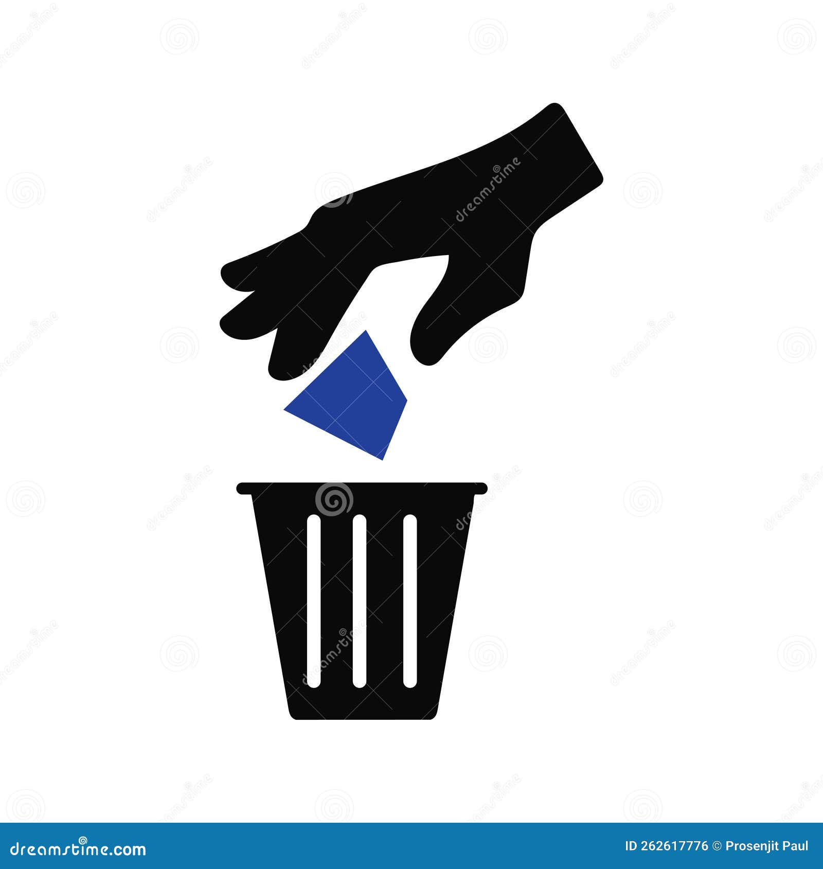 Garbage dustbin icon stock vector. Illustration of trash - 262617776