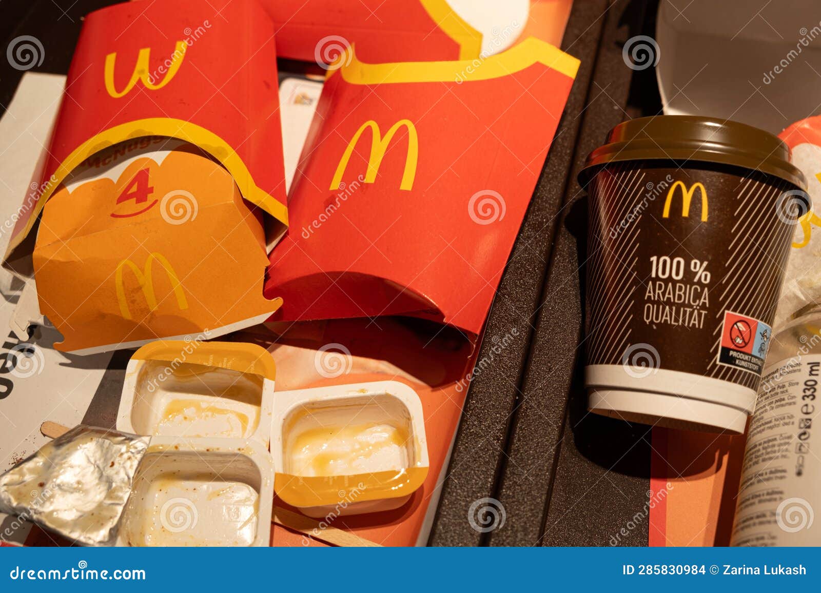 Garbage after Eating McDonald S Food, Paper and Plastic Recyclable and ... Garbage after Eating McDonald S Food, Paper and Plastic Recyclable and ...