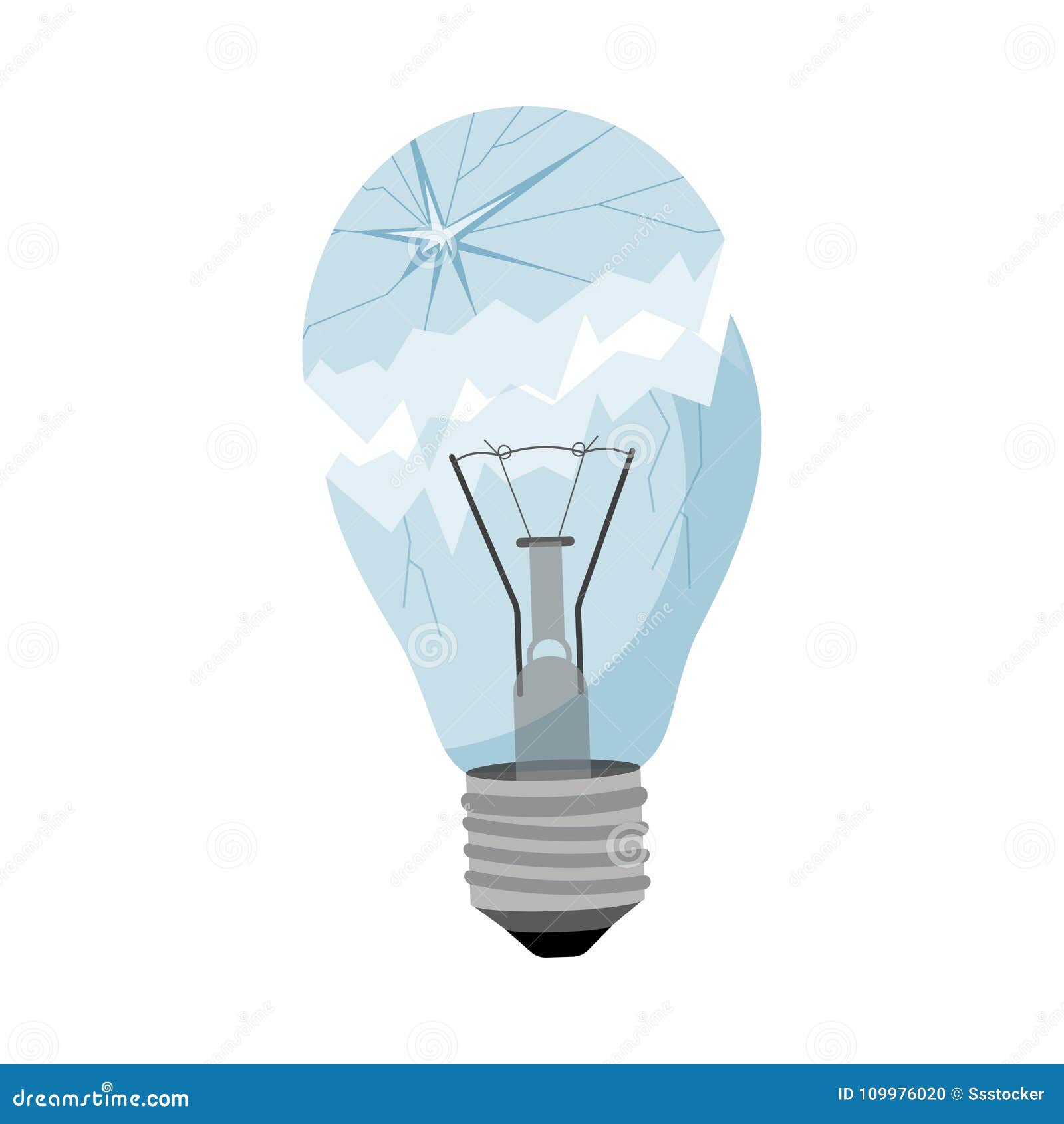 Garbage Element Broken Light Bulb Stock Vector - Illustration of idea ... Garbage Element Broken Light Bulb Stock Vector - Illustration of idea ...