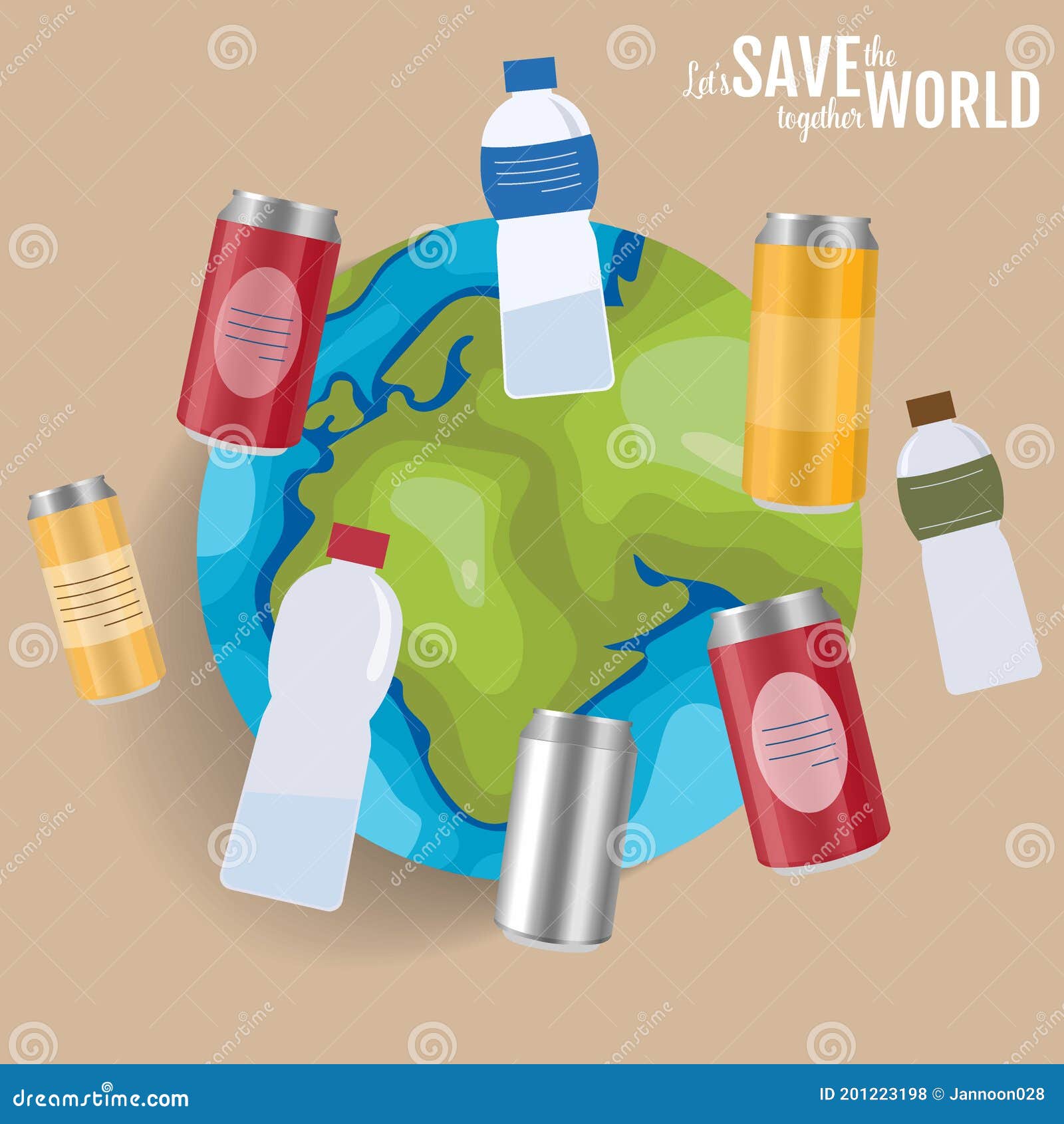 Garbage, Environmental Pollution Concept. Vector Illustration Stock ...