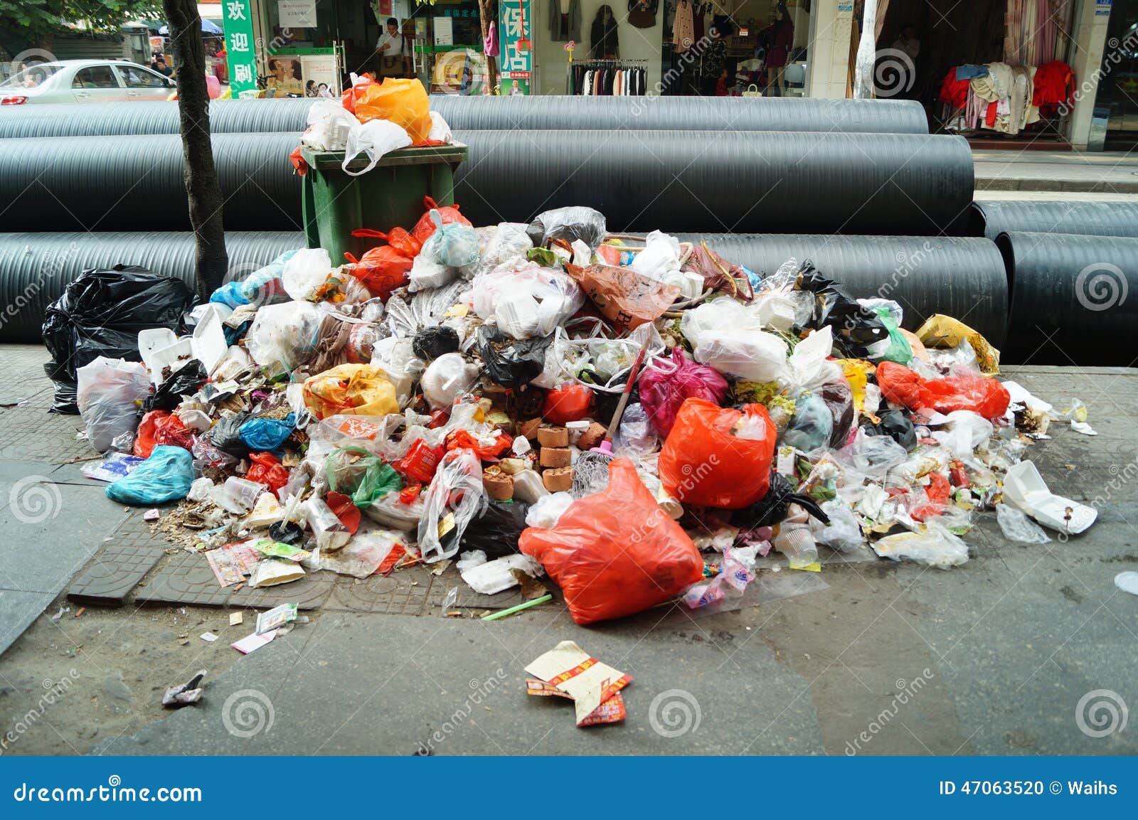 Garbage everywhere editorial image. Image of outdoor - 47063520