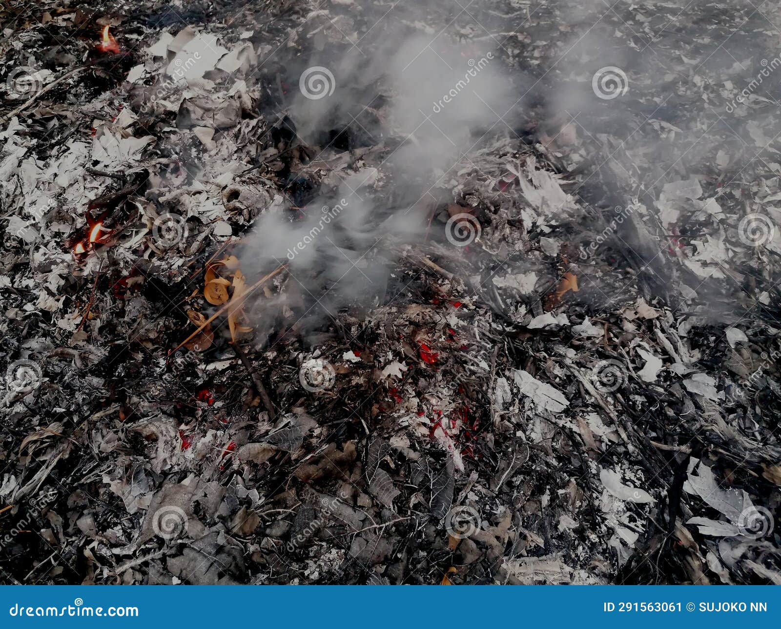 Garbage and Fire Burn in Landfill Stock Image - Image of warming ...