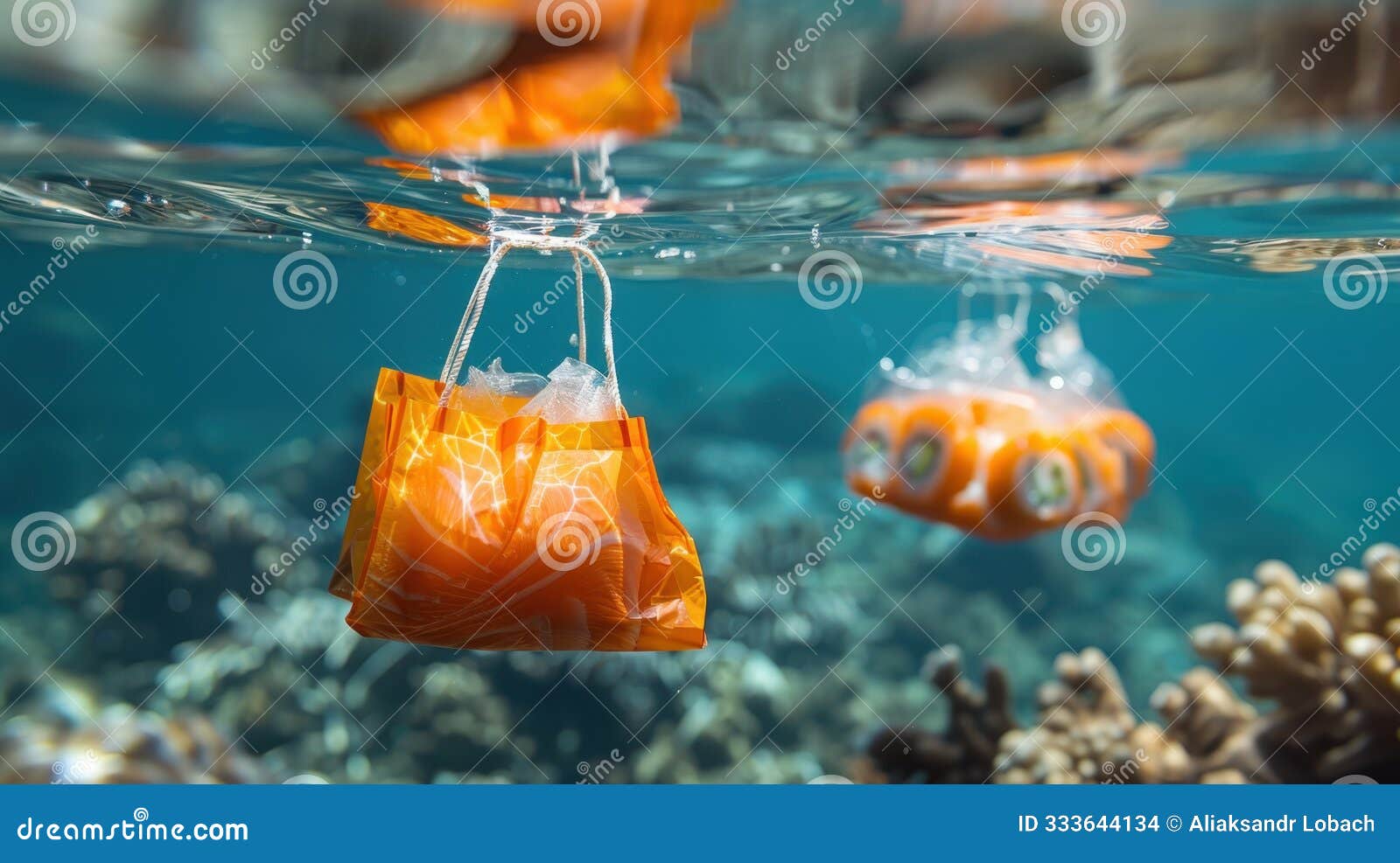 The Underwater Plastic Bottles. AI Generated Royalty-Free Stock Image ...