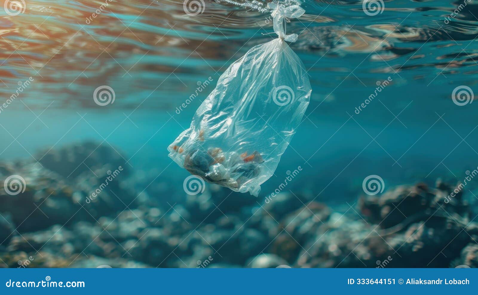The Underwater Plastic Bottles. AI Generated Royalty-Free Stock Image ...