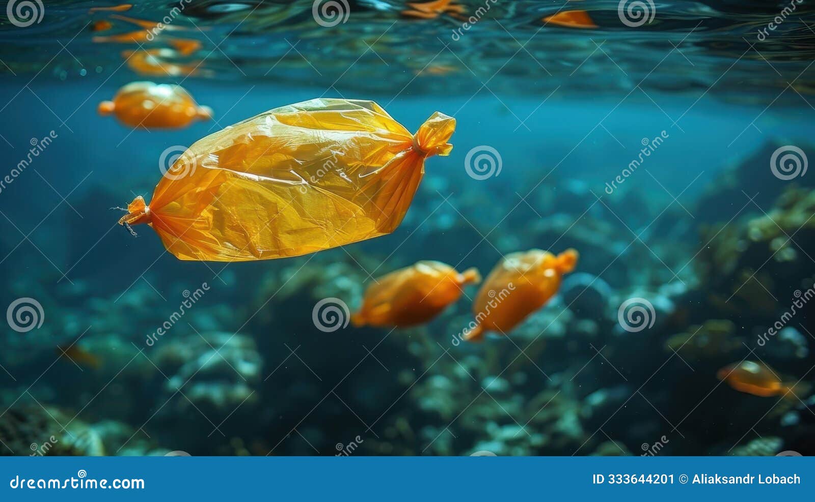 Garbage Floating In River, Water Pollution. Ecological Problem ...