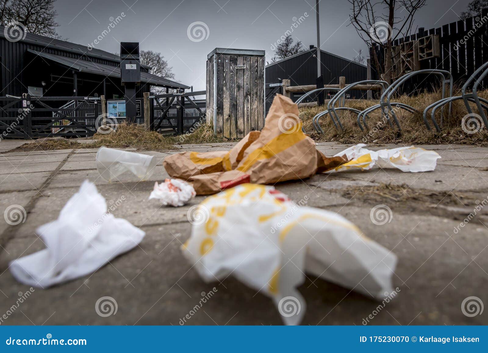 Garbage is on the ground stock photo. Image of hygiene - 175230070