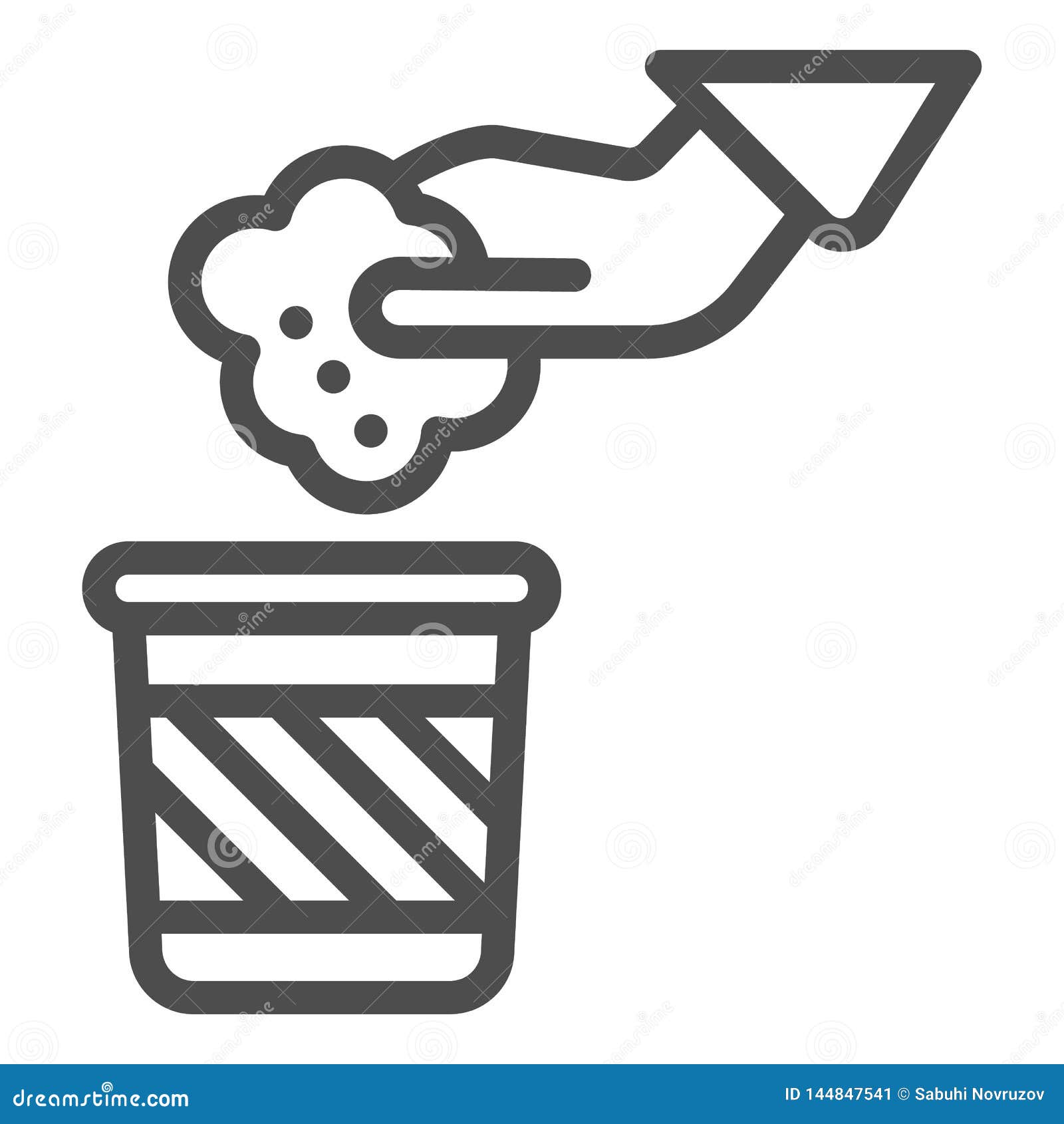 Man Throwing Waste In Recycling Bag , Contributing Into Environment ...