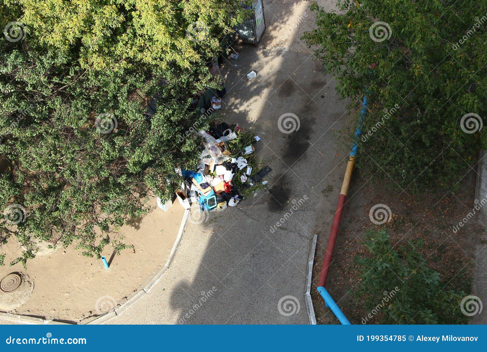 Garbage Heap Littered with Garbage in a Yard Stock Image - Image of ...