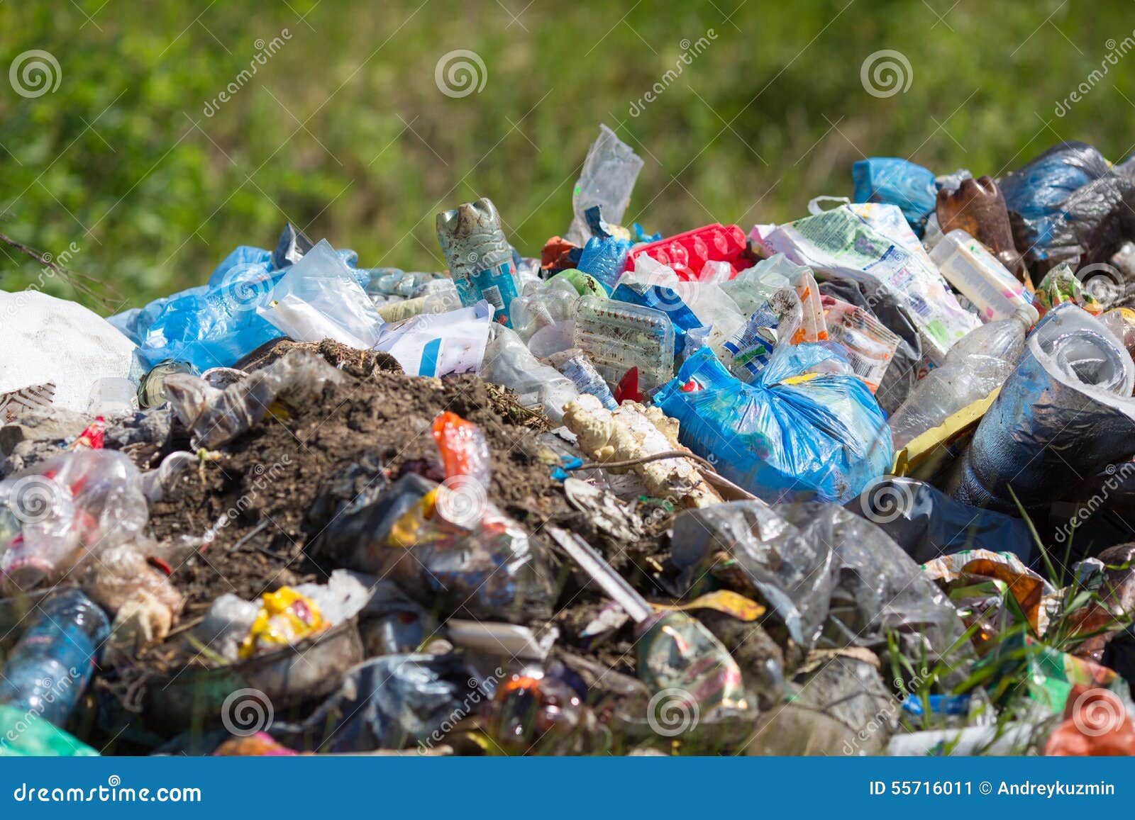 Garbage Heap Outdoor. Environmental Pollution Stock Image - Image of ...