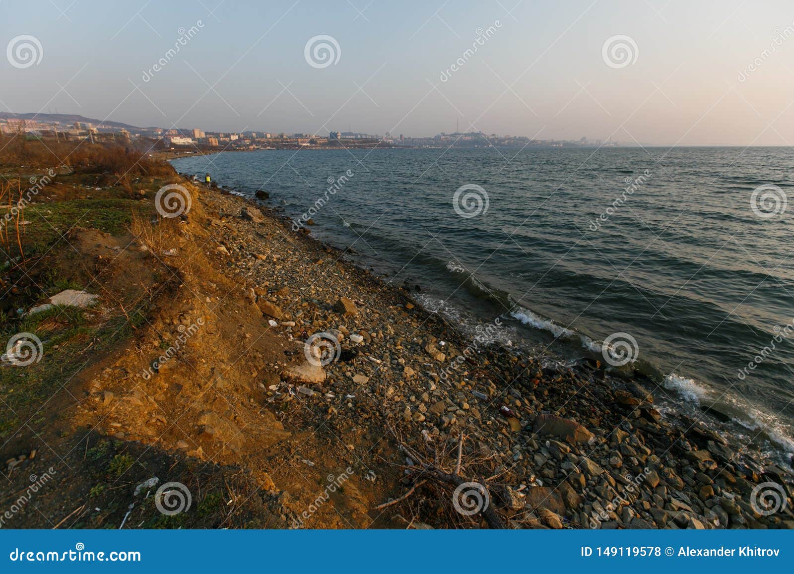 Garbage Heaps on the Sea Beach Stock Photo - Image of pollute, dirt ...
