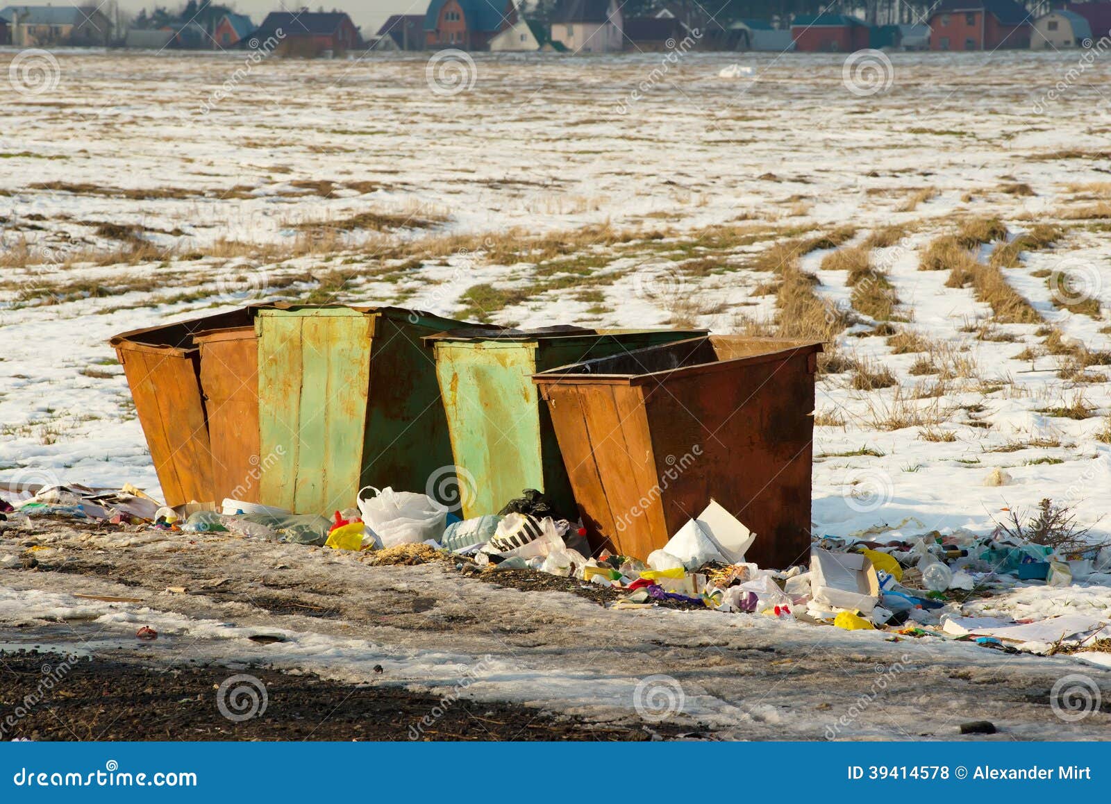 Garbage here stock photo. Image of dumpster, tanks, road - 39414578